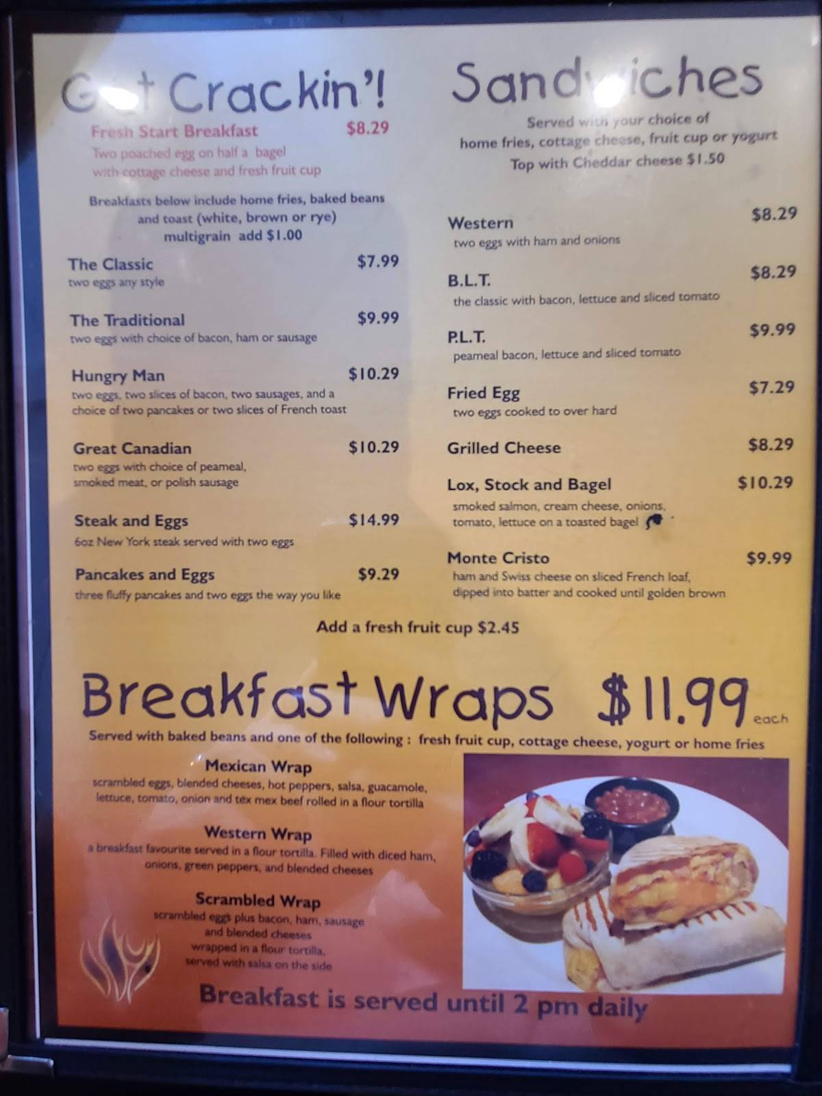 Menu at Fireside Deli & Family Restaurant, Kitchener