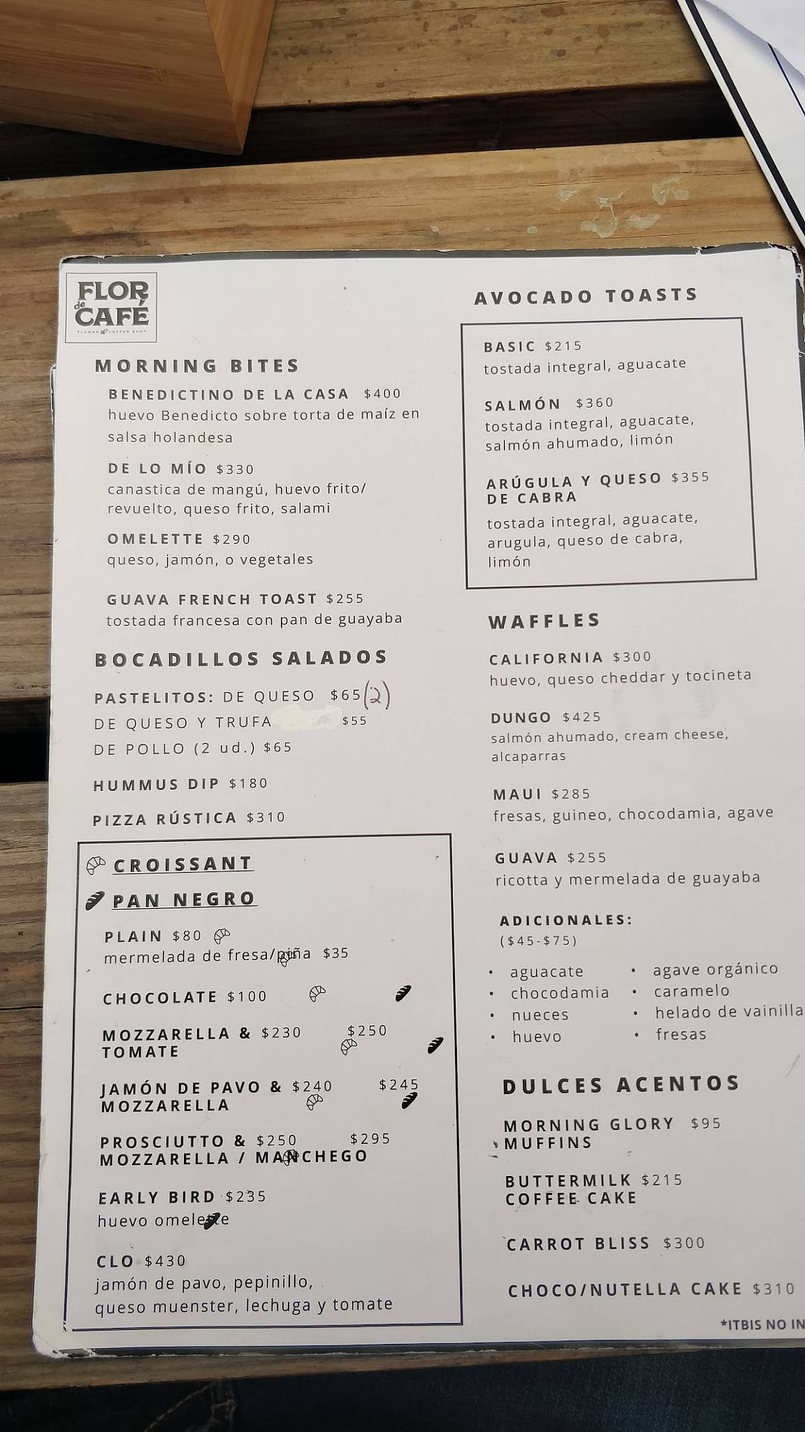 Carta de Flor de Café, Santo Domingo