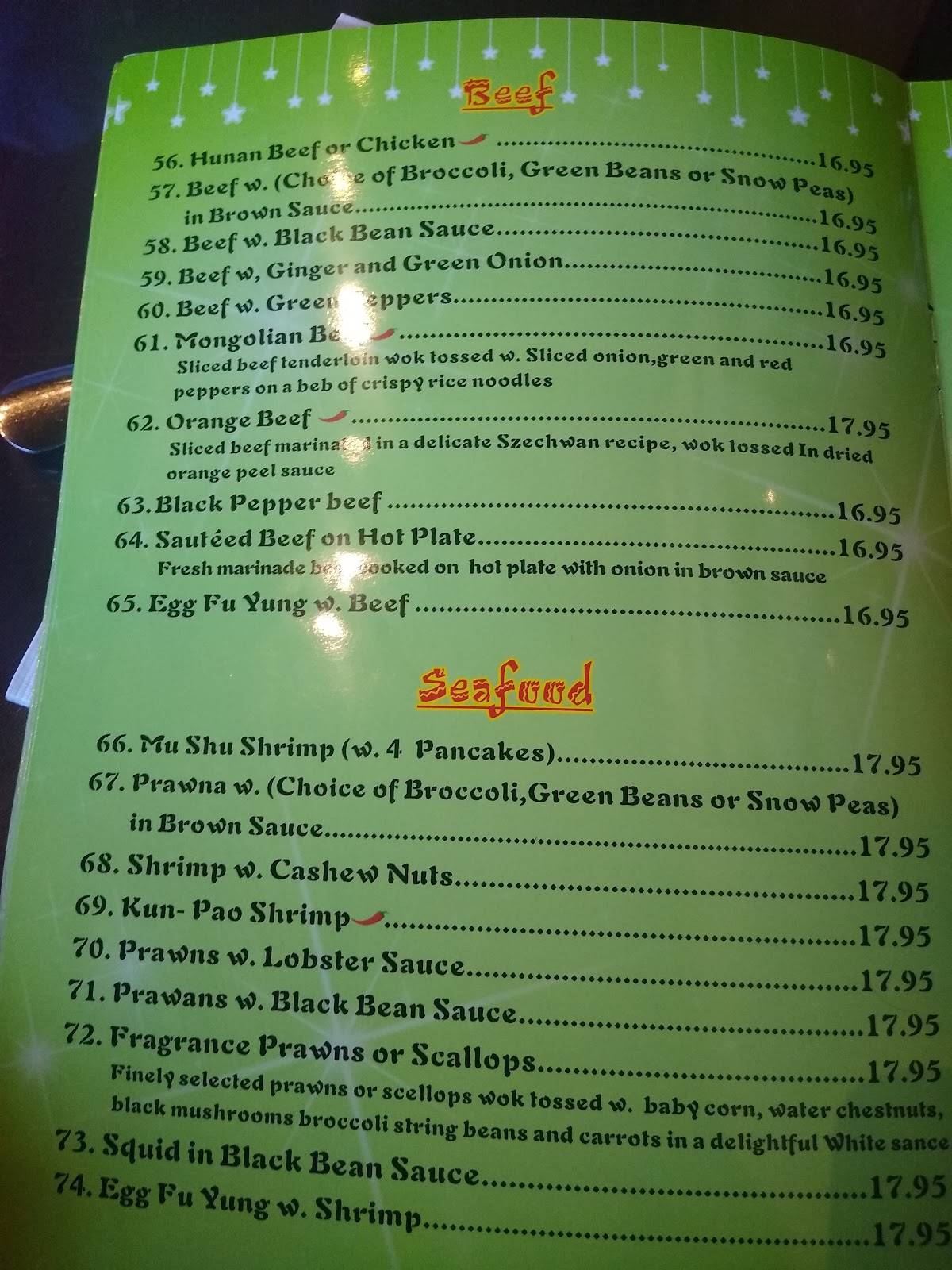 Menu at Fortune Star Chinese Restaurant, Sequim