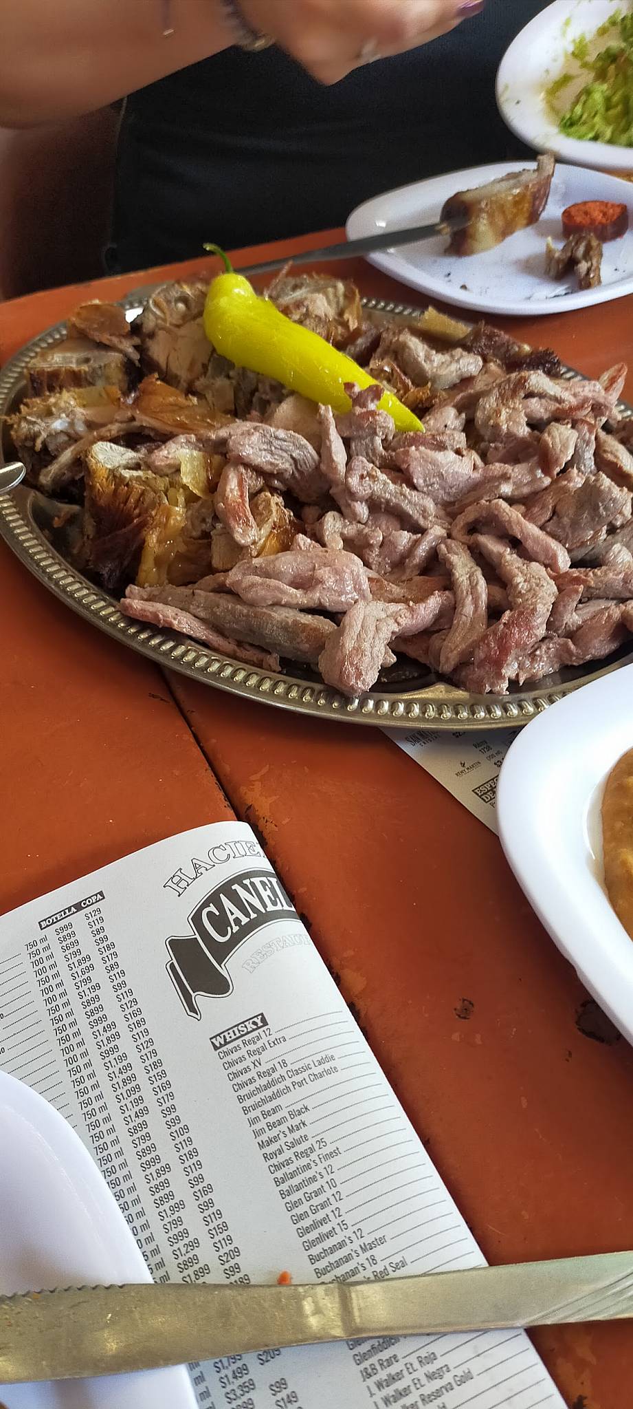 Carta del restaurante Hacienda Canelos, Zapopan