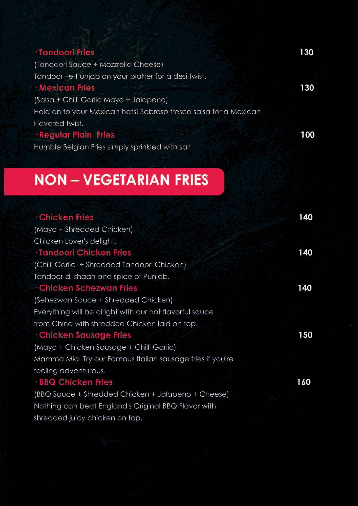 Menu at Jules, Navi Mumbai