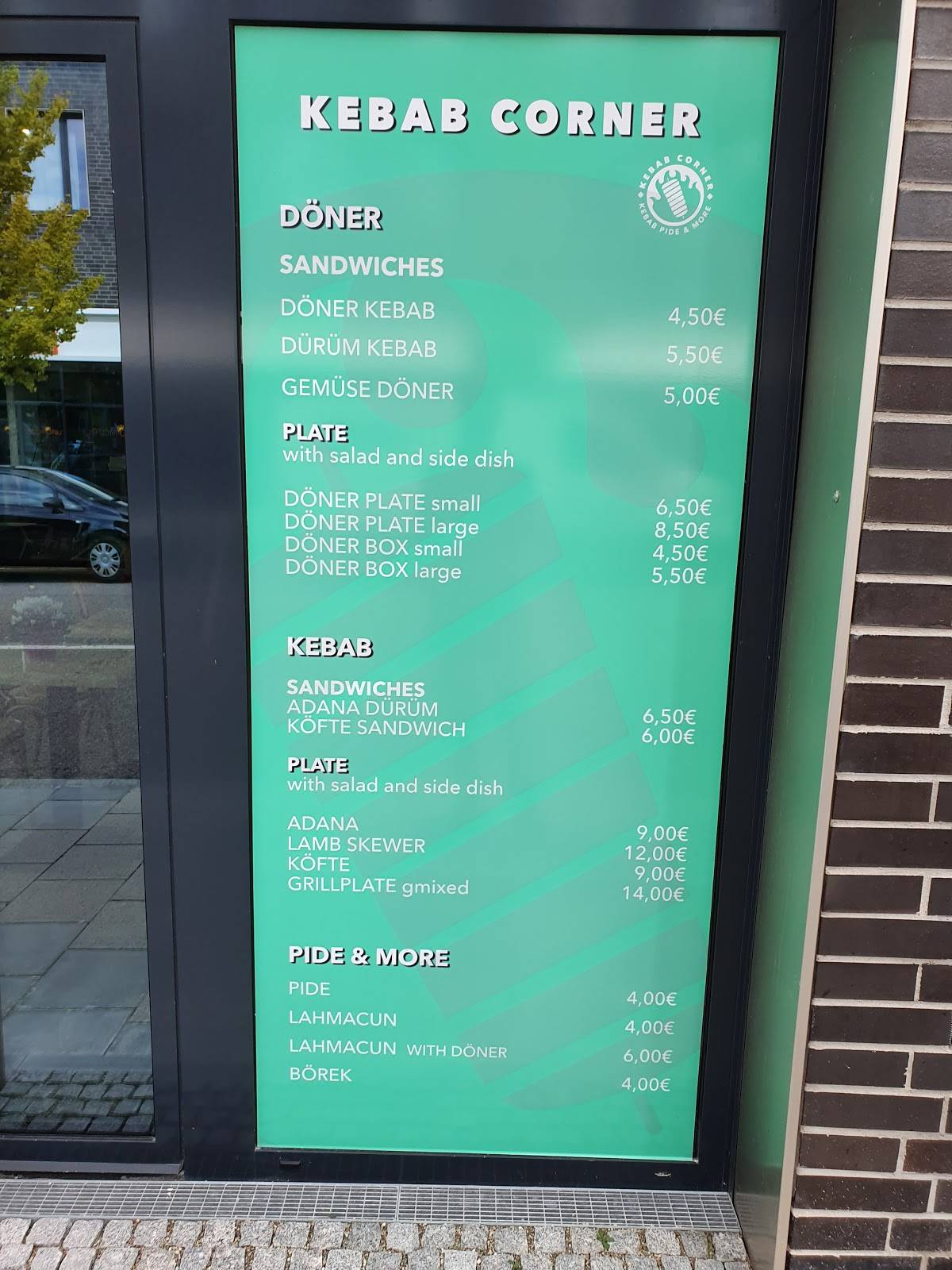 Speisekarte von Restaurant Kebab Corner, München