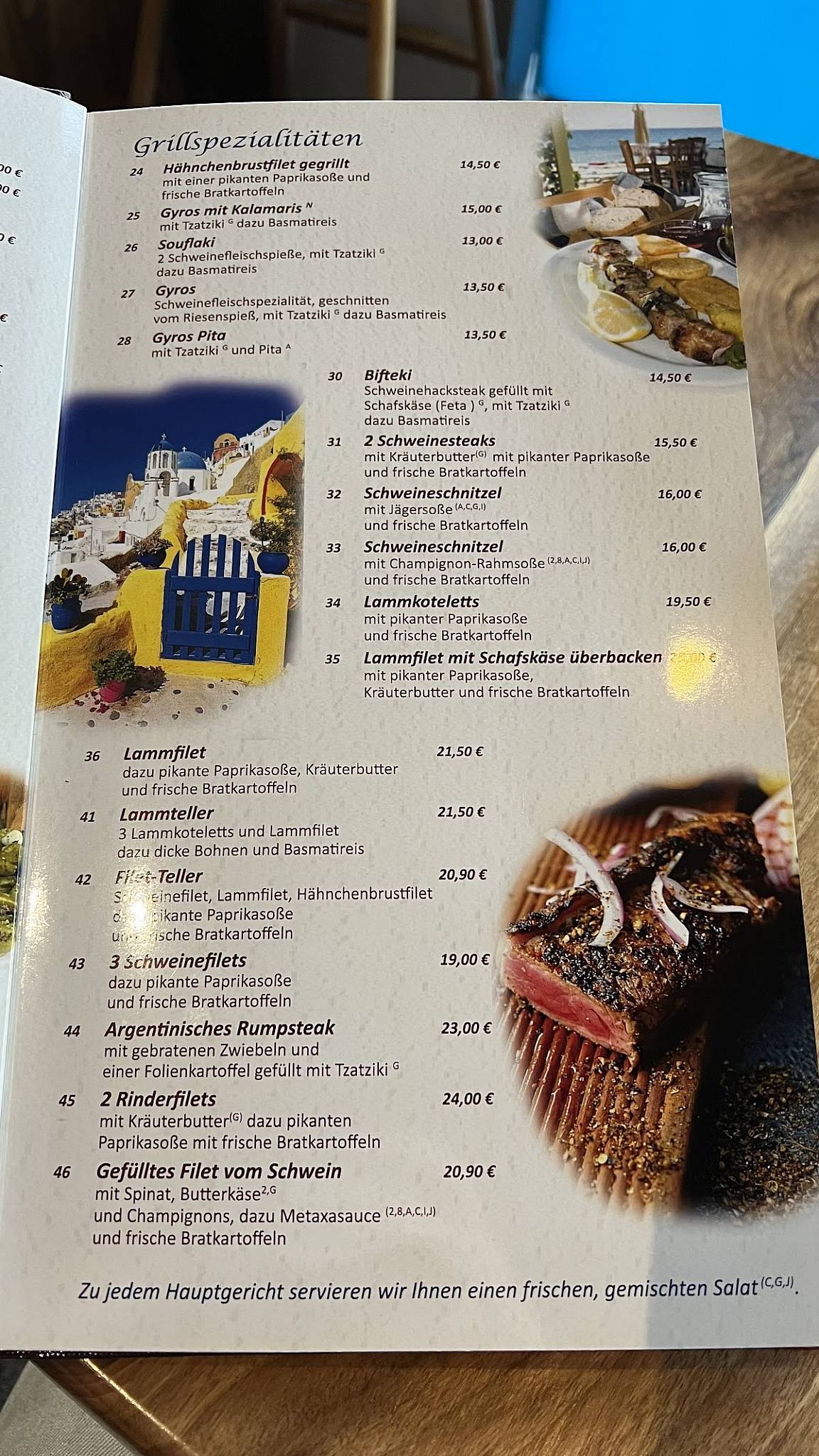 Speisekarte von Restaurant Lefkas (ehem.Athos), Lutherstadt Wittenberg