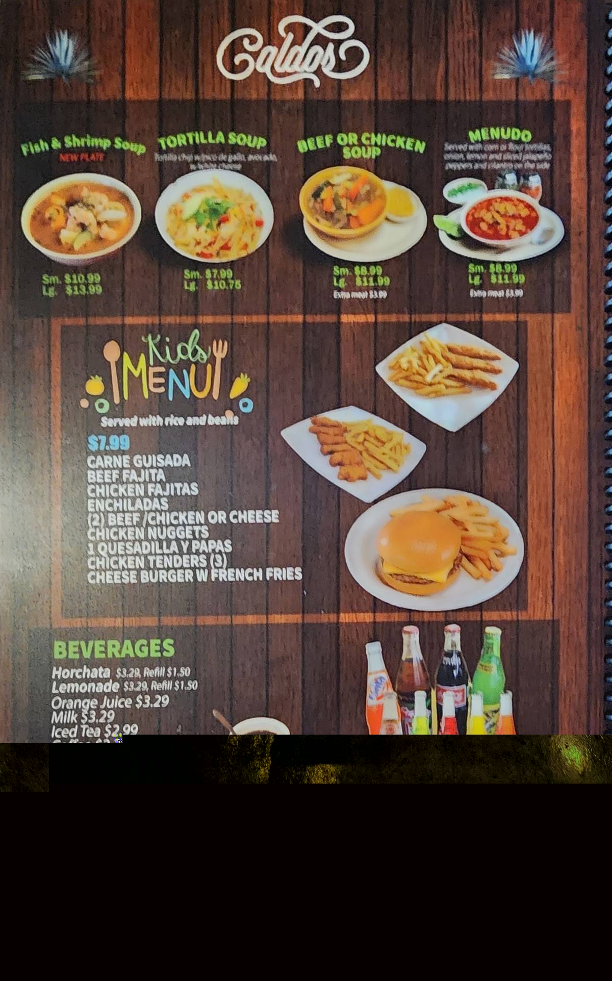 Menu at Los Tres Magueyes Cantina & Grill restaurant, Temple, S General ...