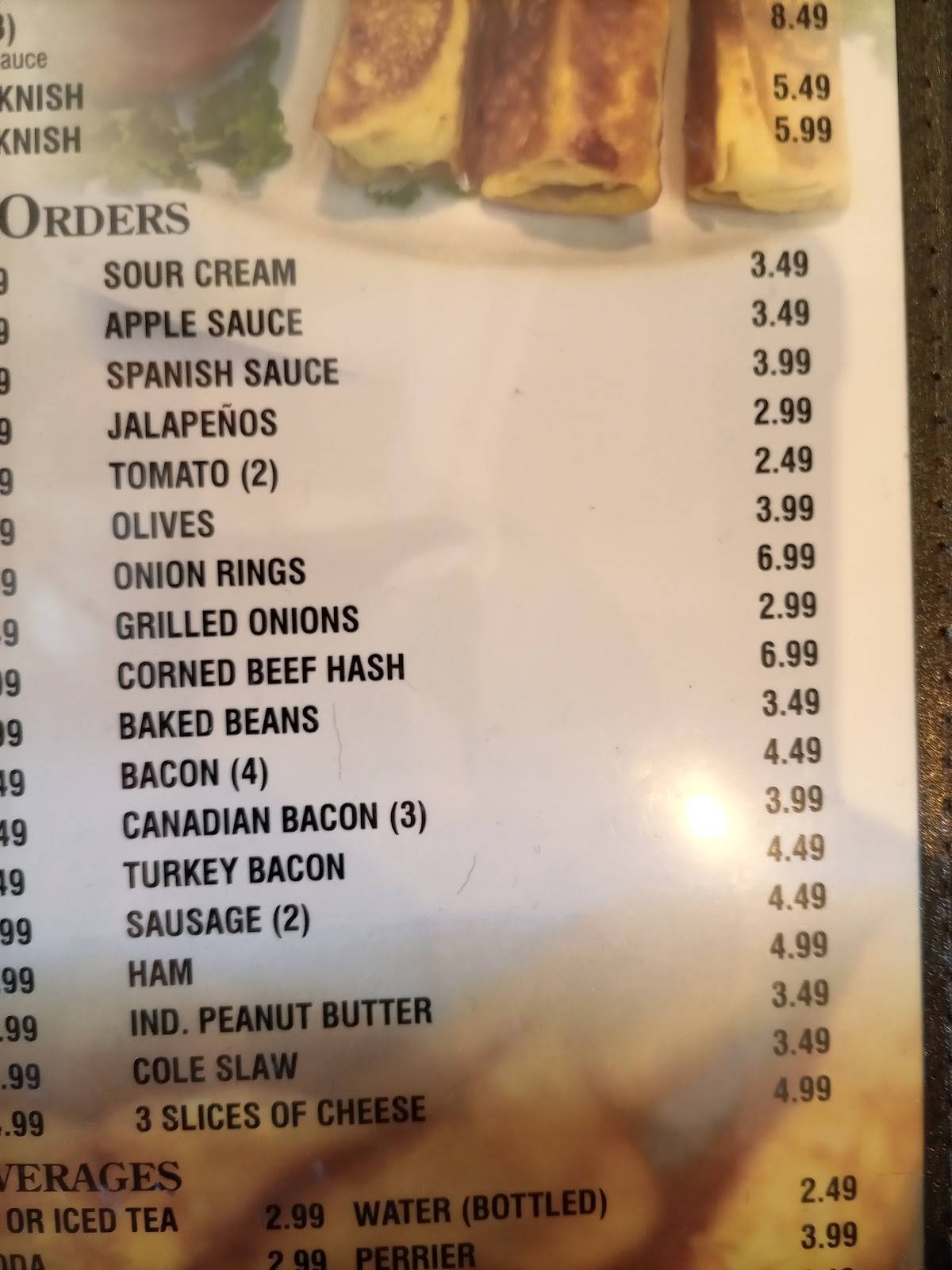 Menu at Mo's Bagels & Deli restaurant, Aventura