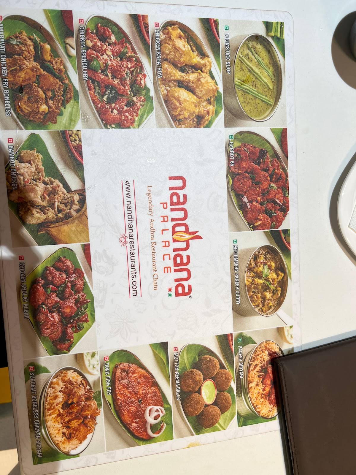 Menu at Nandhana Palace - Andhra Style Restaurant - Bommasandra, Bengaluru