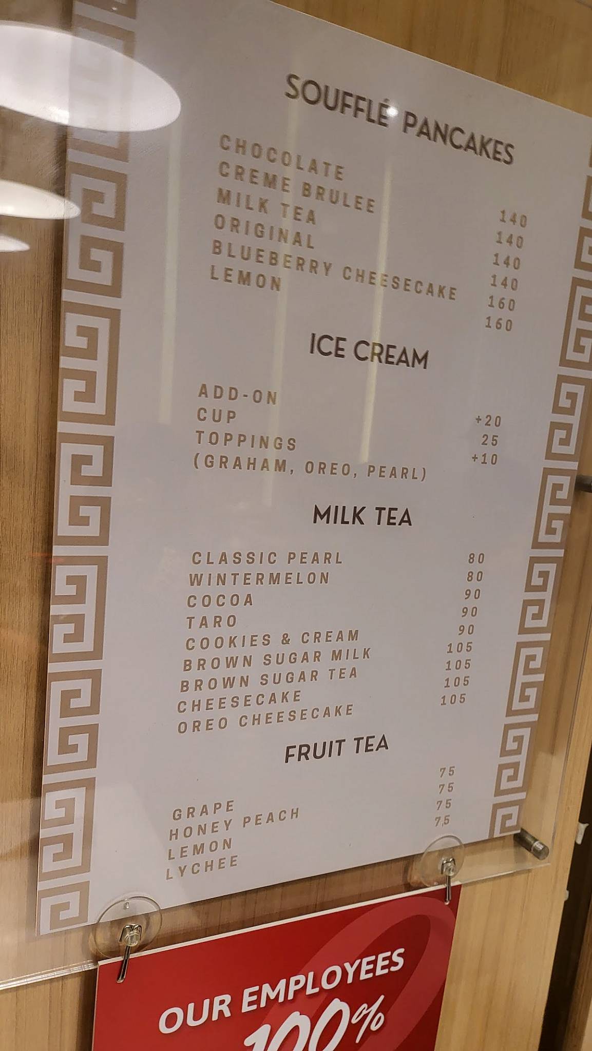 Menu at Puffy's Souffle Pancake restaurant, Quezon City, J27Q+R23