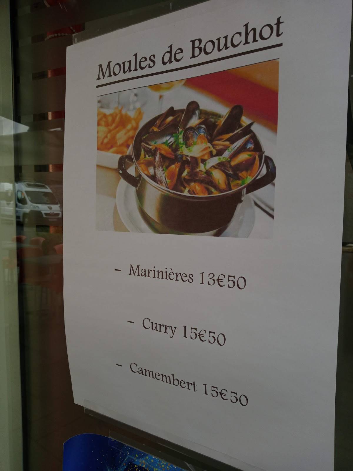 Menu au Le Lion d'Or restaurant, Saint-James