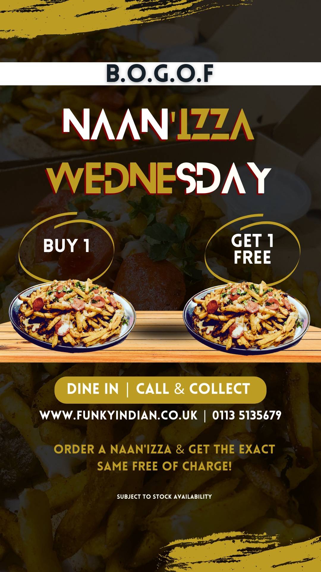 Menu at The Funky Indian Leeds restaurant, Pudsey