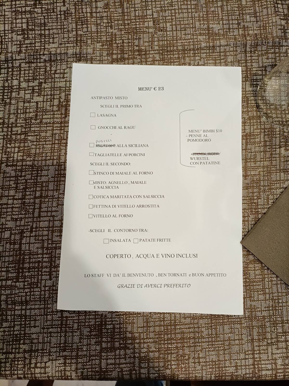 Menu da La Masseria di Ciccio ristorante, Limatola, Via Toraldo