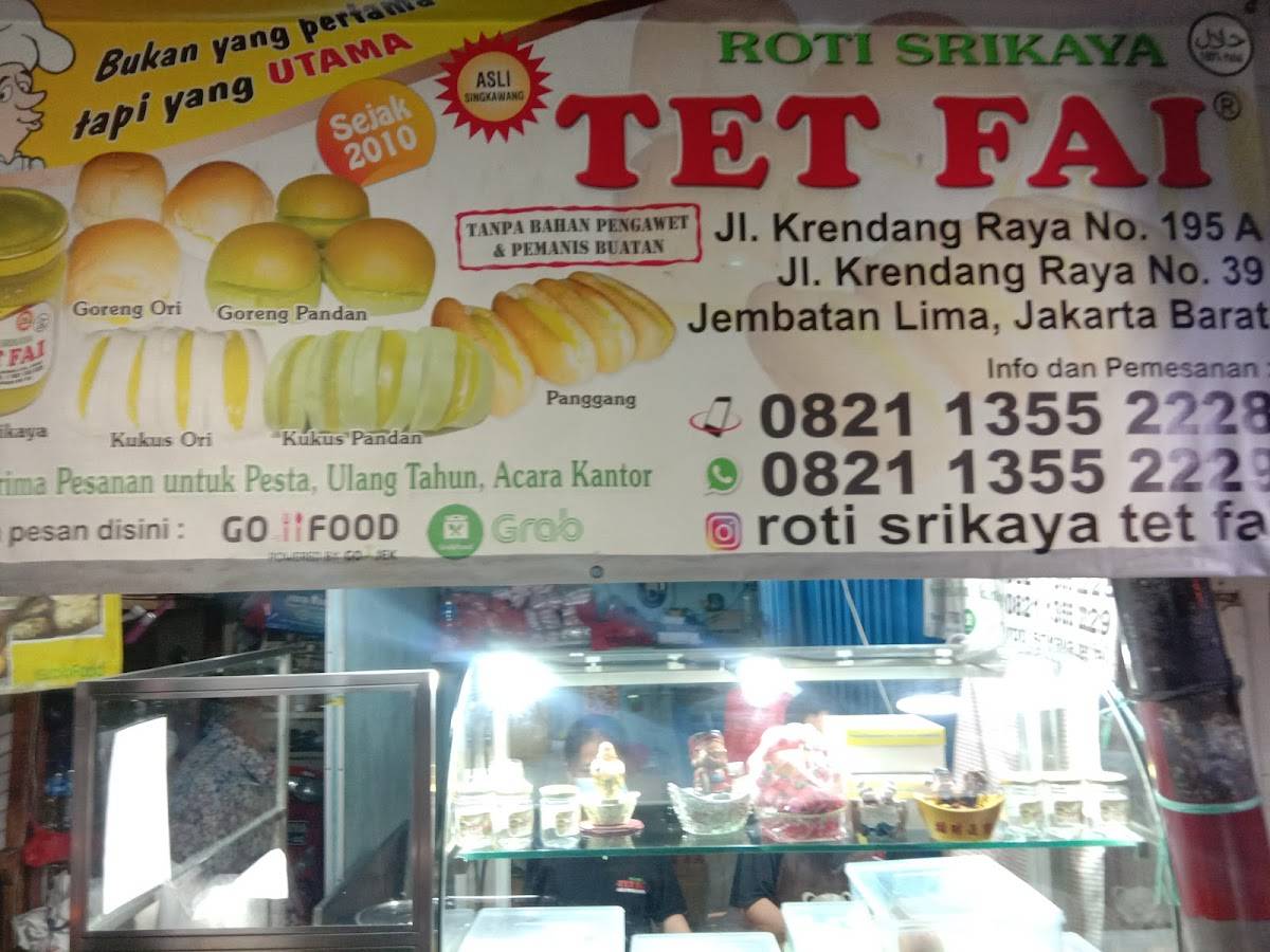 Carta de Roti Srikaya Tet Fai, West Jakarta, Jl. Krendang Raya No.39 A