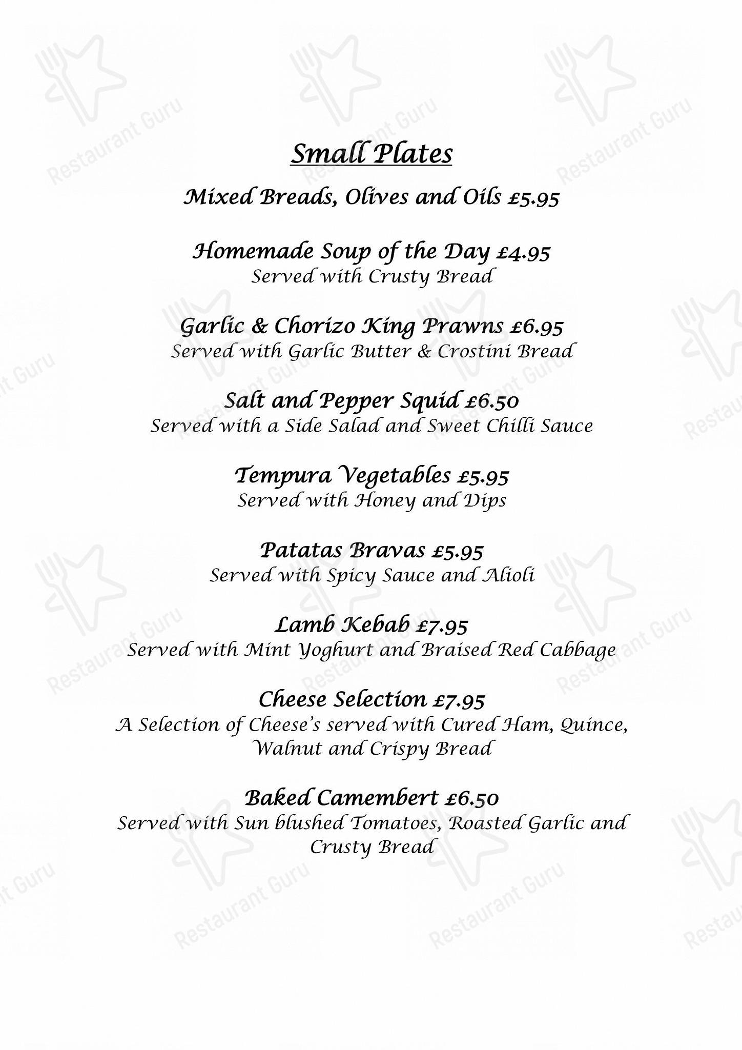 Menu at Royal Station Hotel & Junction Bar, Carnforth