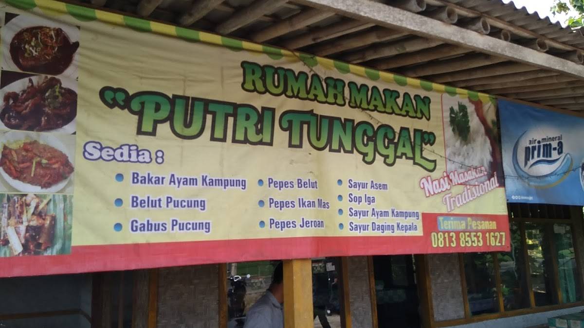 Menu at Rumah Makan Putri Tunggal, Jonggol Utara restaurant, Indonesia