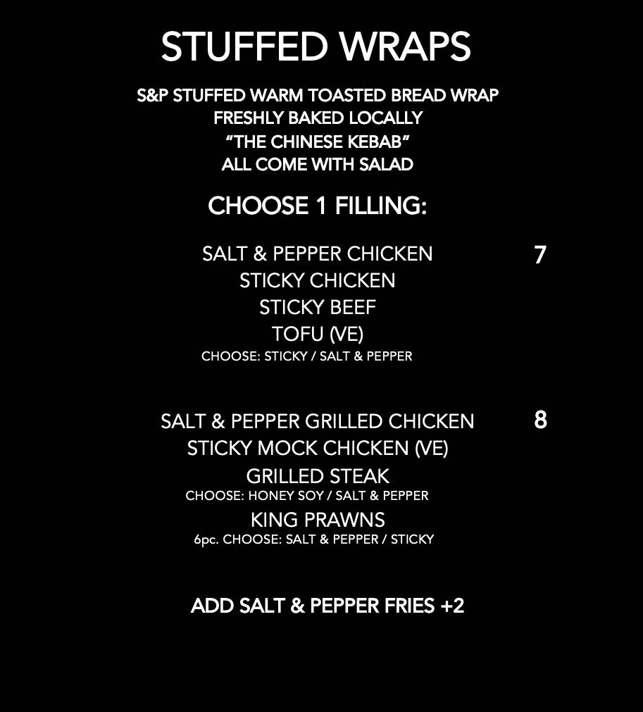 Menu at Salt & Pepper restaurant, Manchester, 60-62 High St