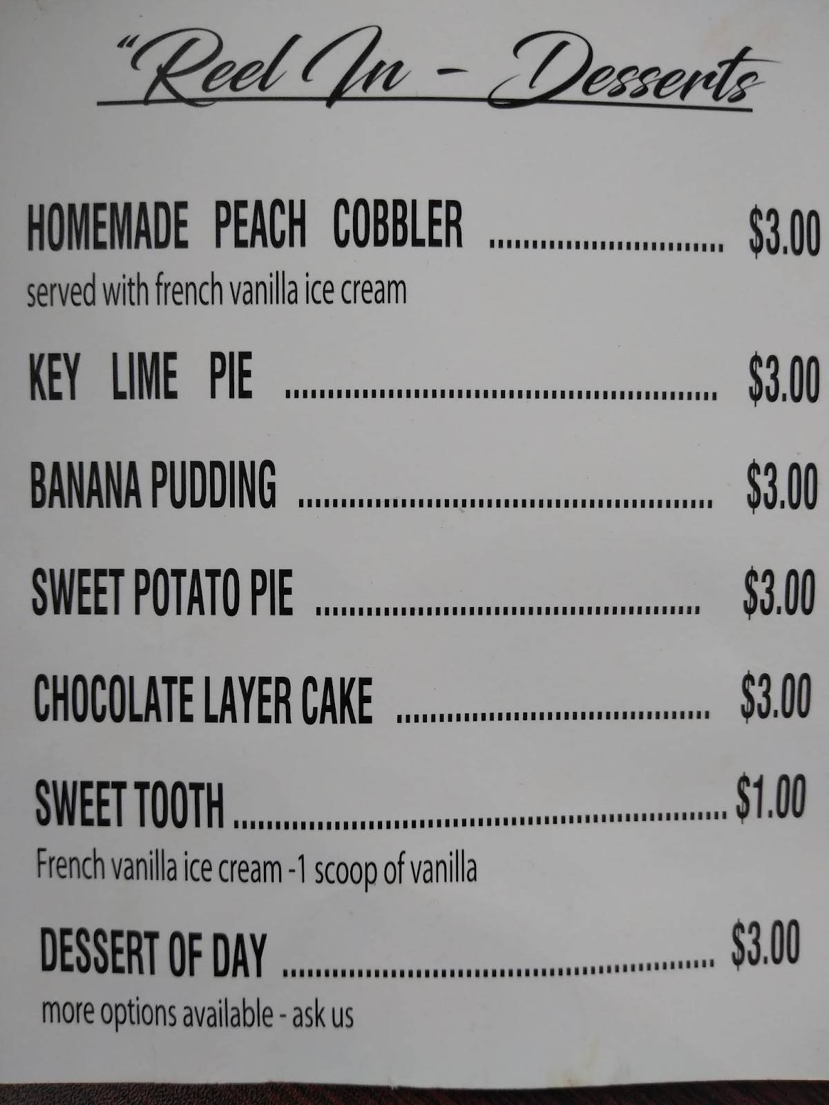 Menu at Santee Seafood Bistro pub & bar, Santee, 648 Bass Dr