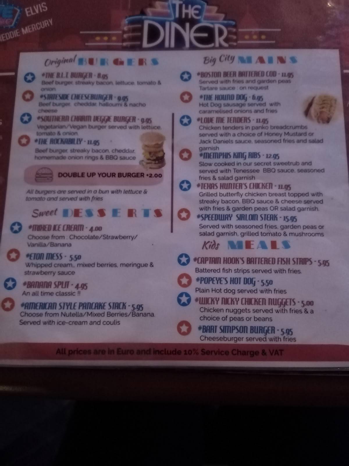 Menu at Sapphire Bar & Diner, Paphos