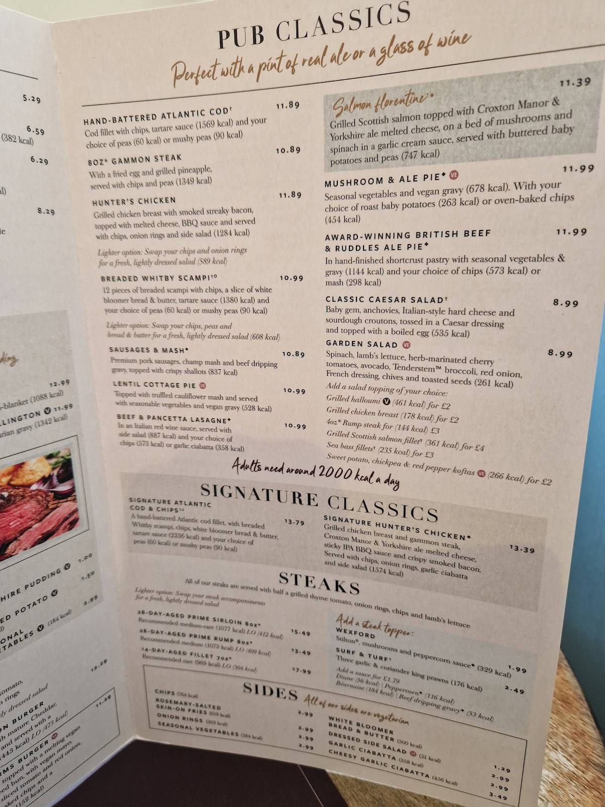 Menu at The Saracens Head pub & bar, Towcester