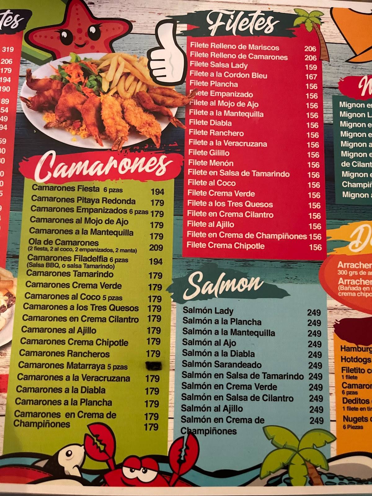 Carta del restaurante Señor Camarón, Chihuahua, Av. Antonio del Deza Y ...