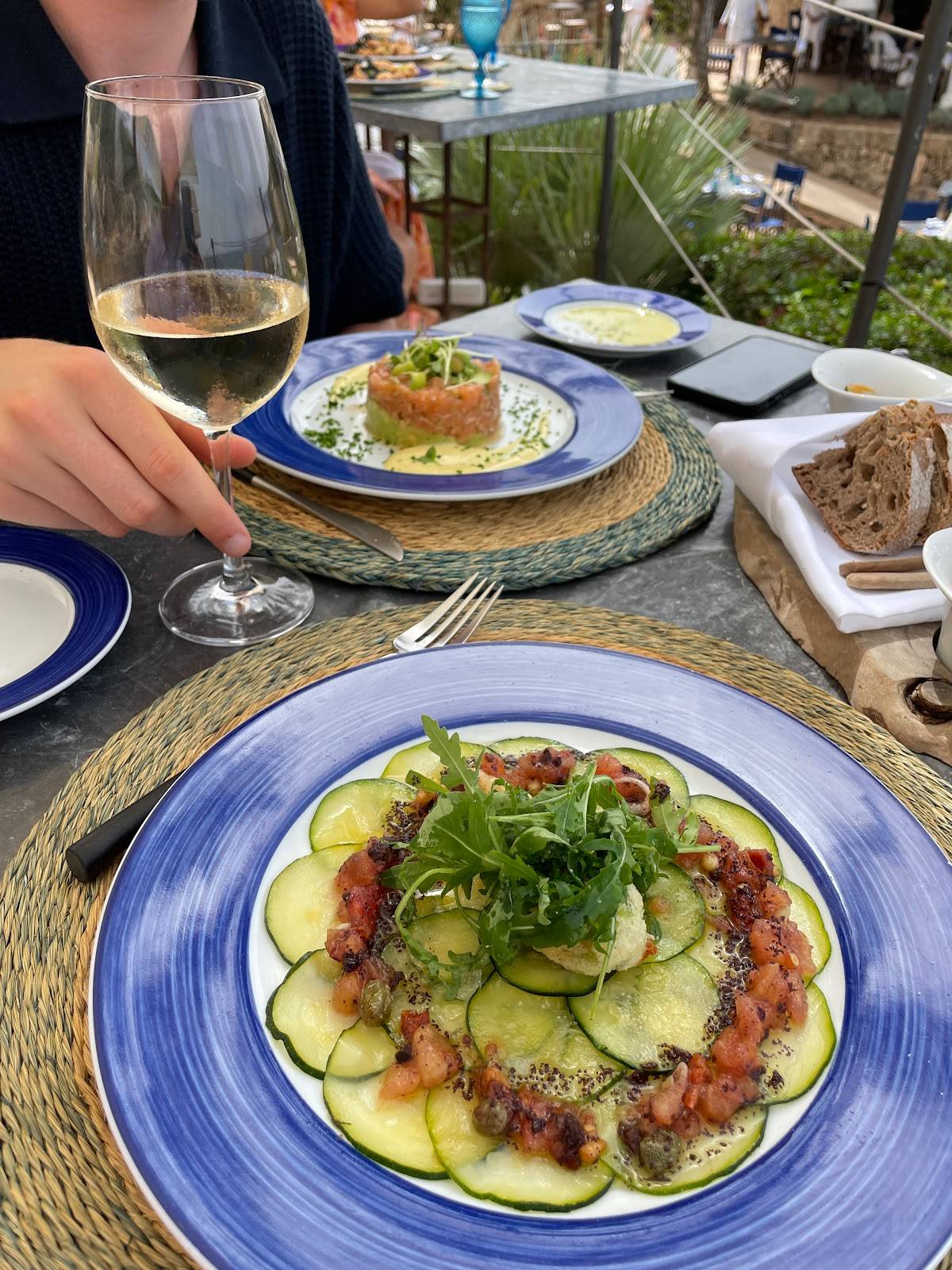 Menu at Sea Club, Cap Rocat, Cala Blava