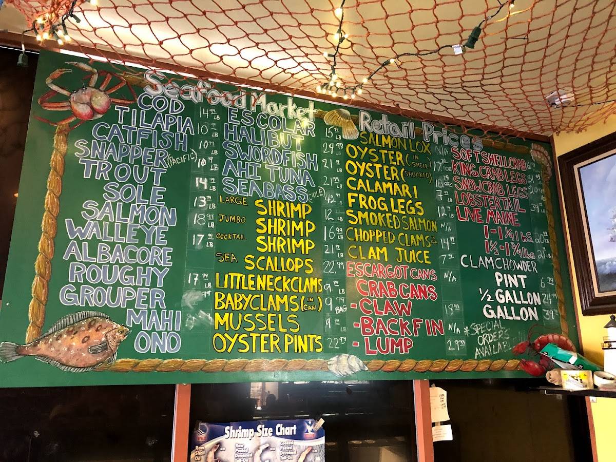 Menu at Seafood Market & Restaurant, Mesa, E Baseline Rd