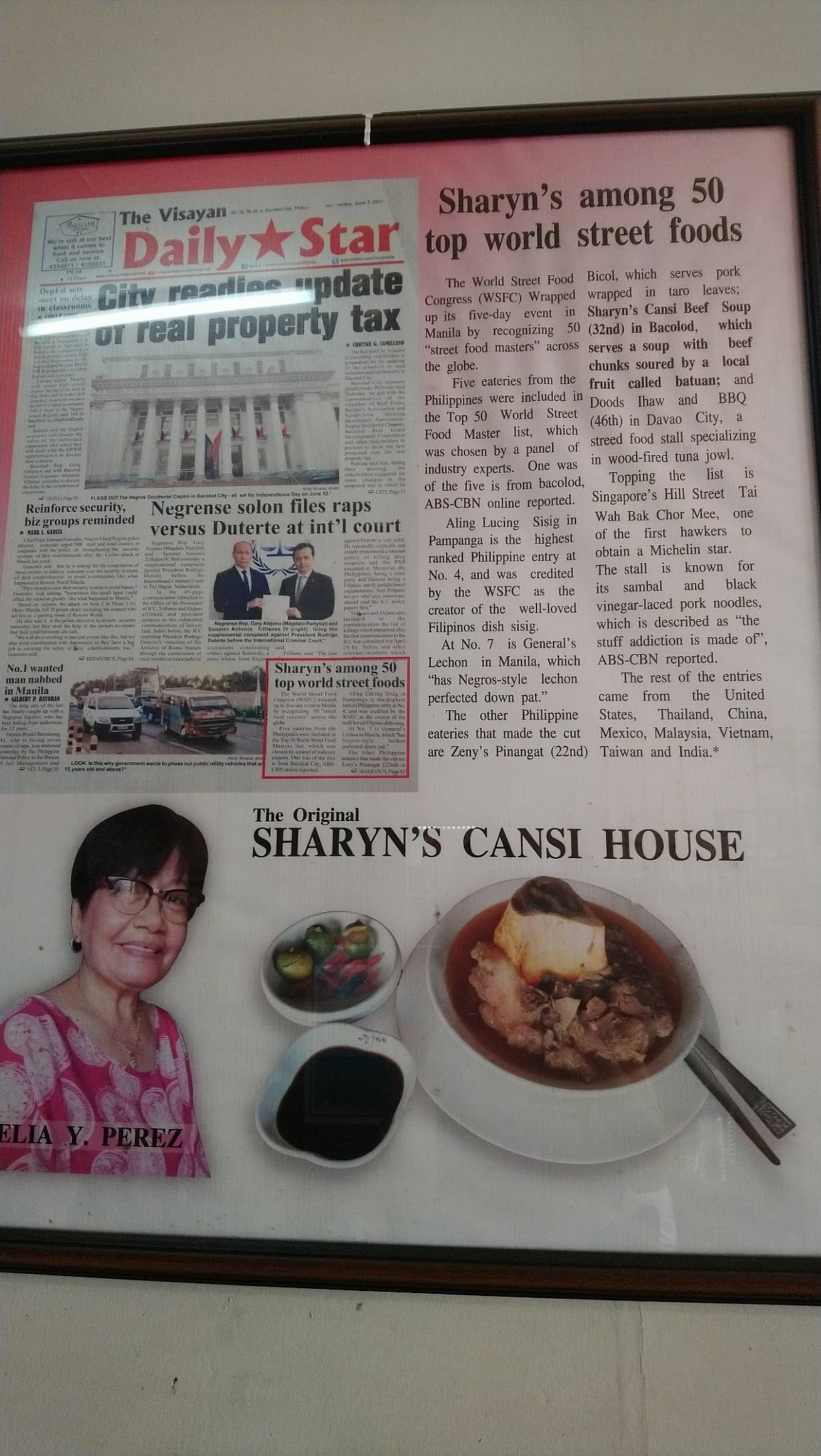 Menu at Sharyn's Cansi House restaurant, Bacolod