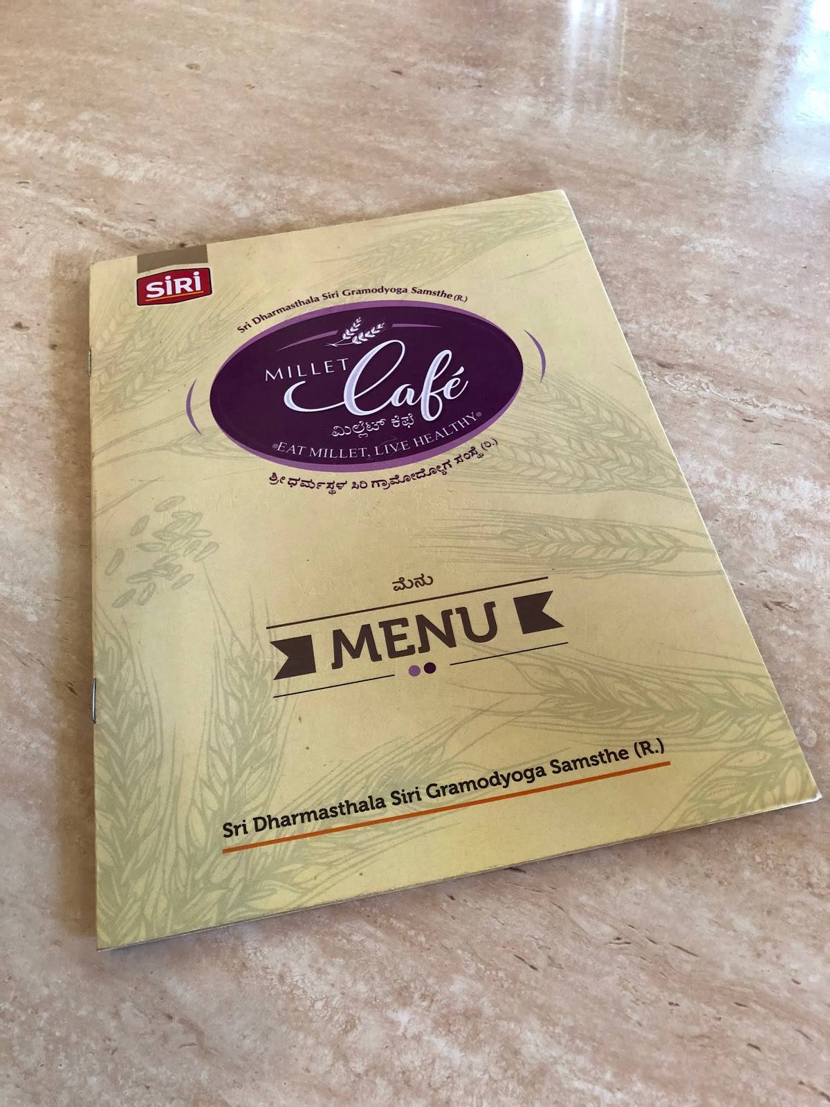 Menu at Siri Millet cafe Belthangady, Belthangady