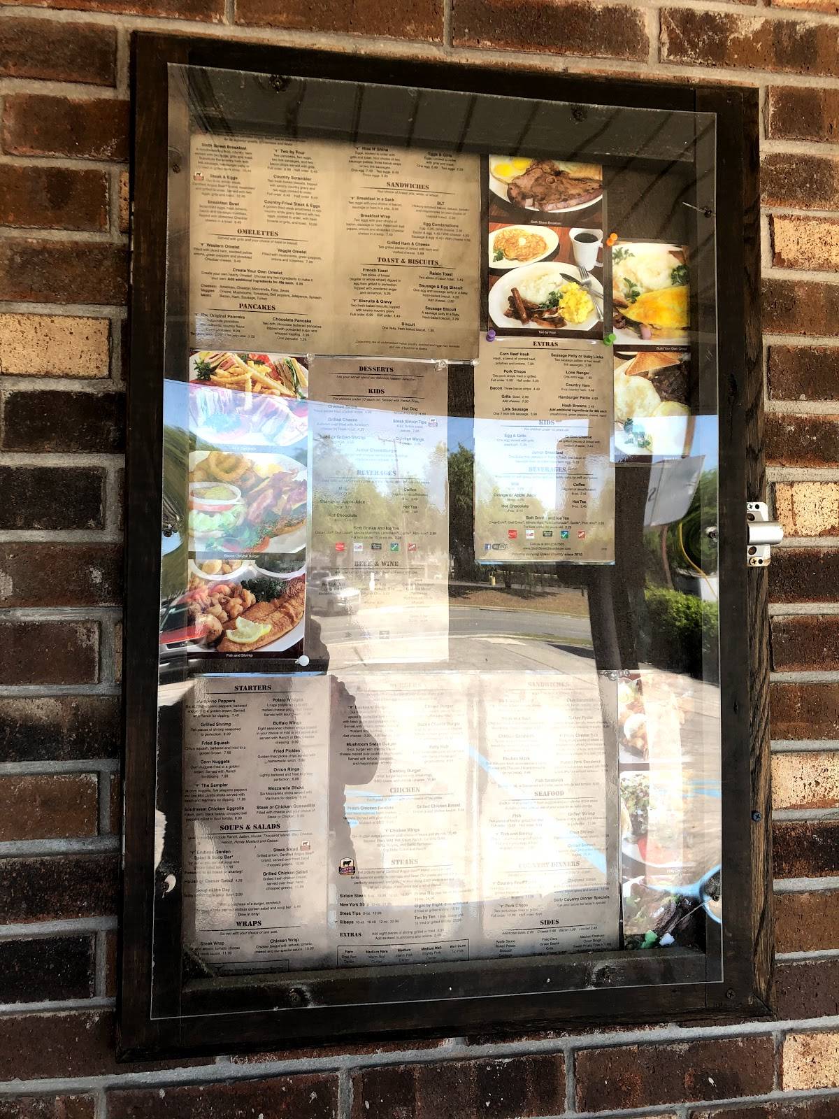 Menu at Sixth Street Steakhouse, Macclenny