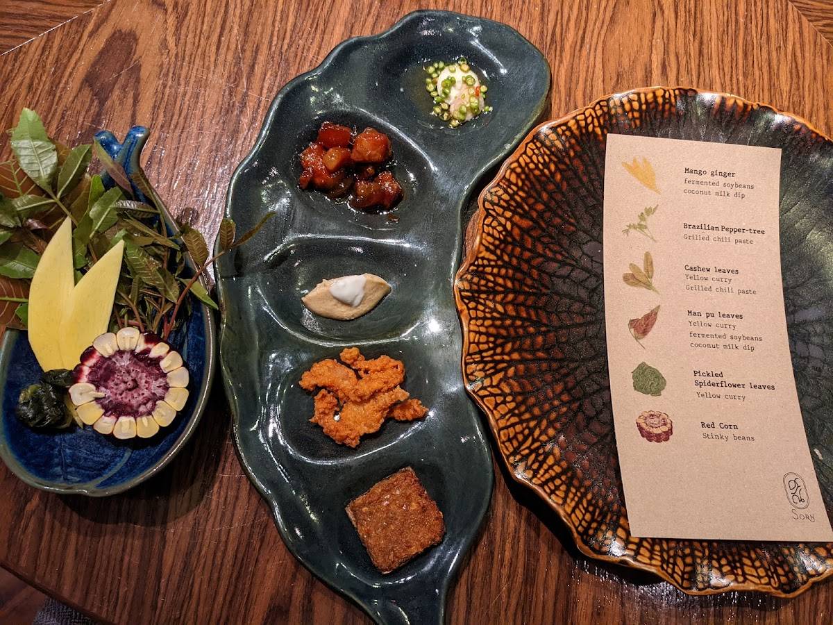 Menu at Sorn restaurant, Bangkok