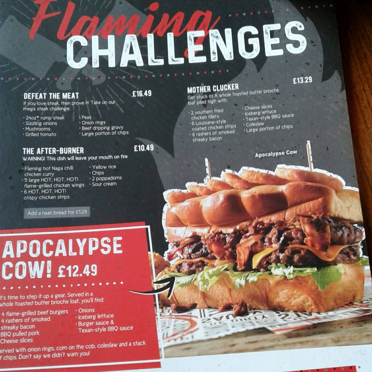 Menu at Southern Cross pub & bar, Watford, Southern Cross Hotel