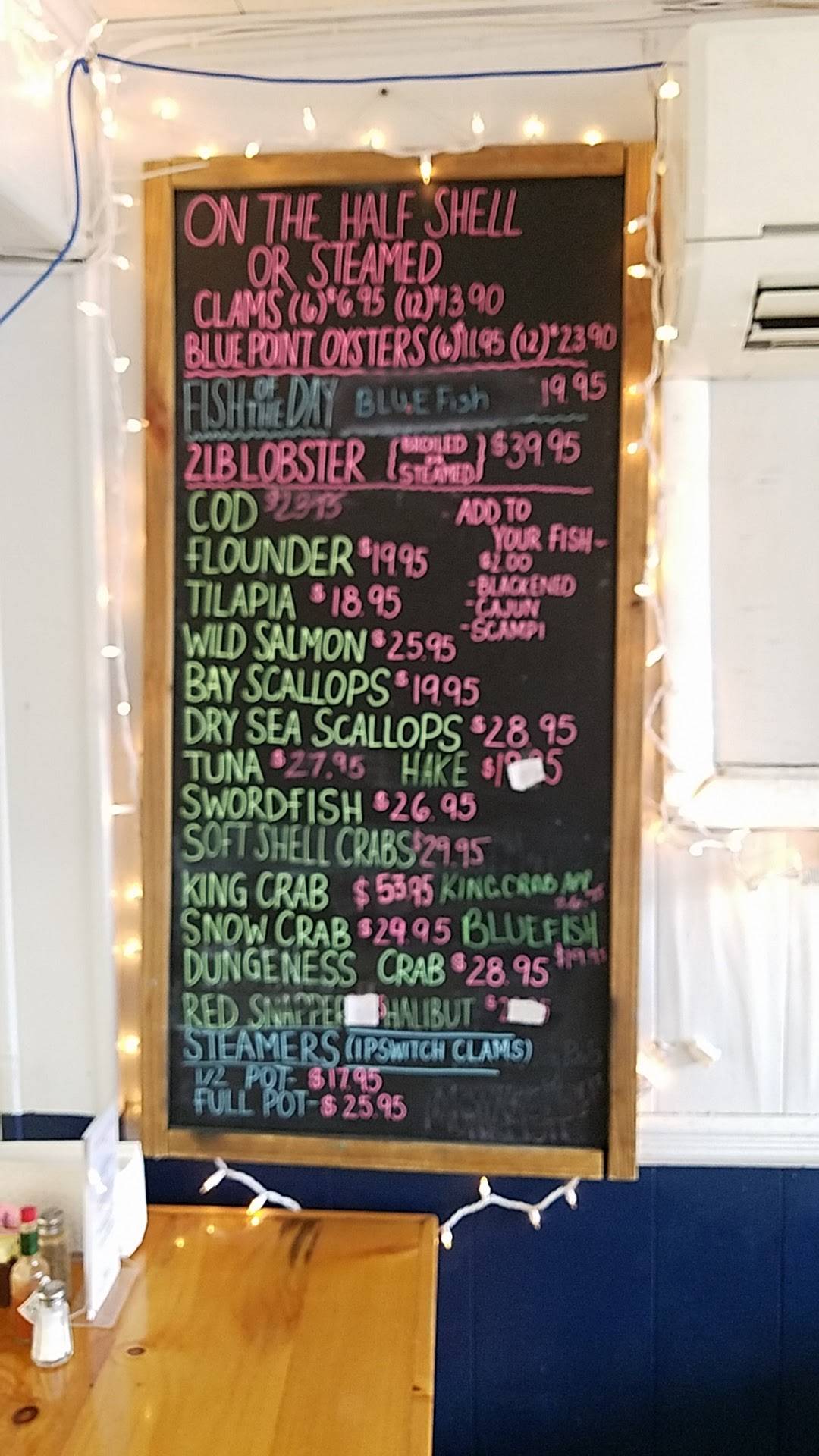 Menu at Spike's Fish Market & Restaurant, Point Pleasant Beach