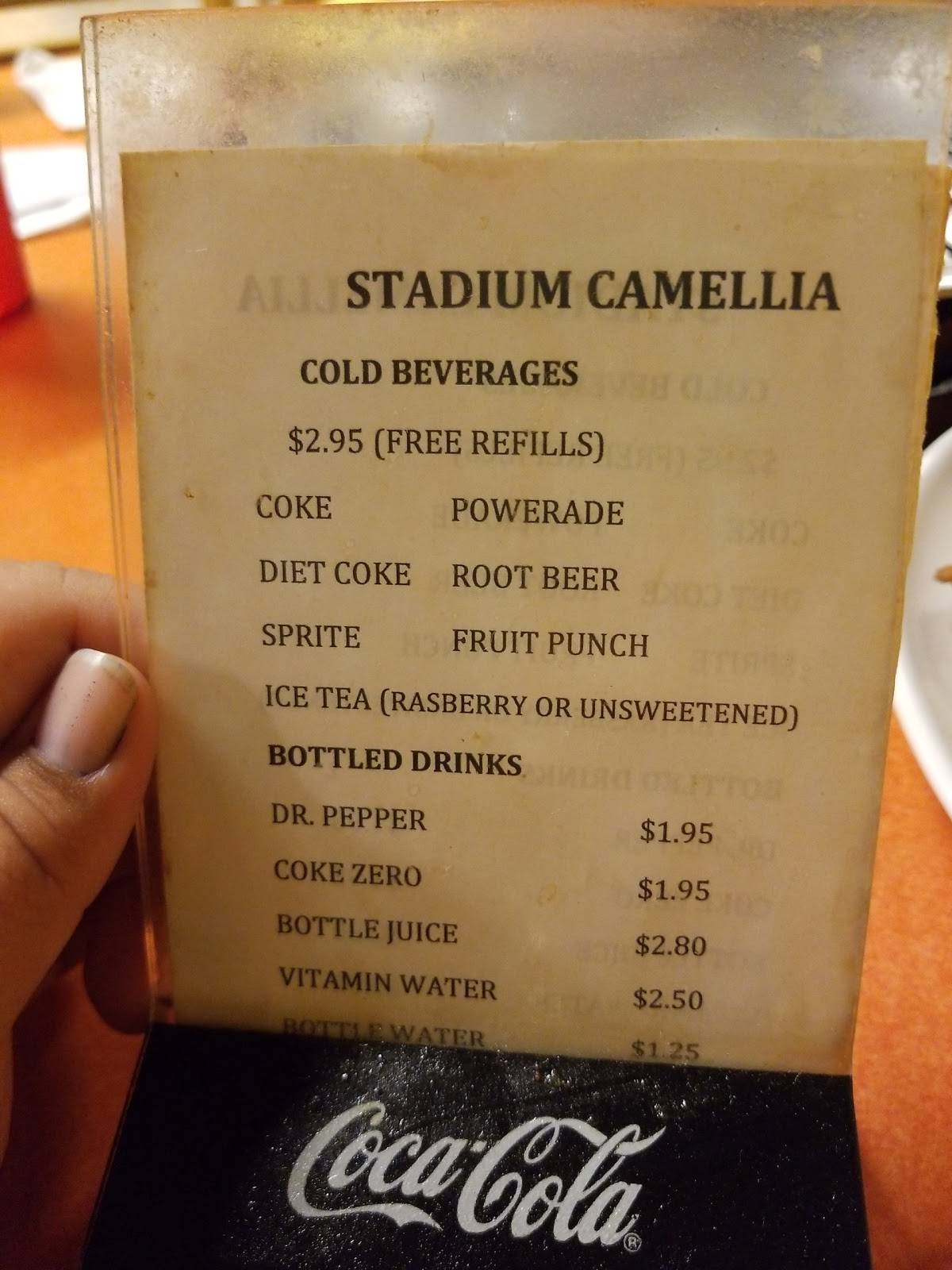 Menu at Stadium Camellia Restaurant, Honolulu, Salt Lake Blvd
