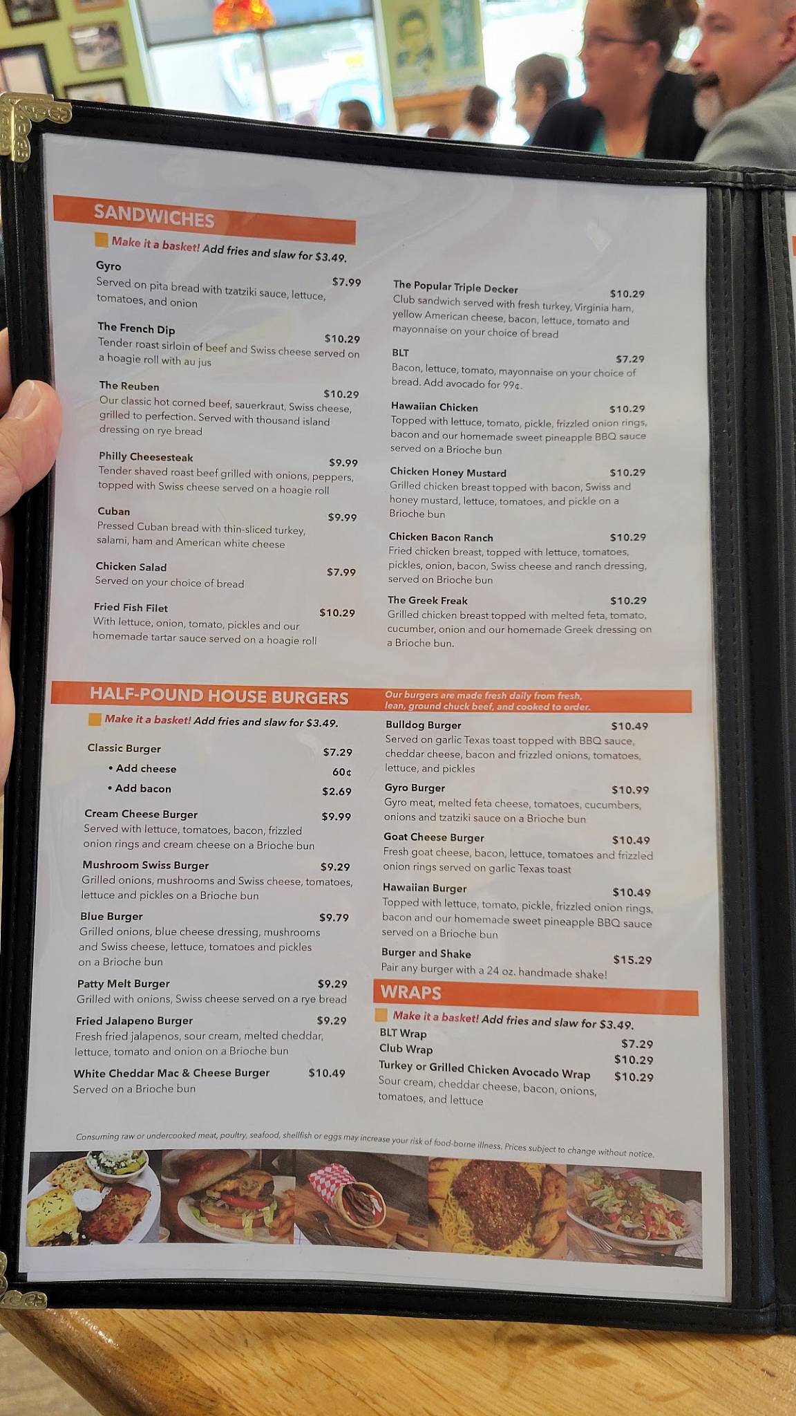 Menu at Sunrise Eatery restaurant, Zephyrhills, Gall Blvd