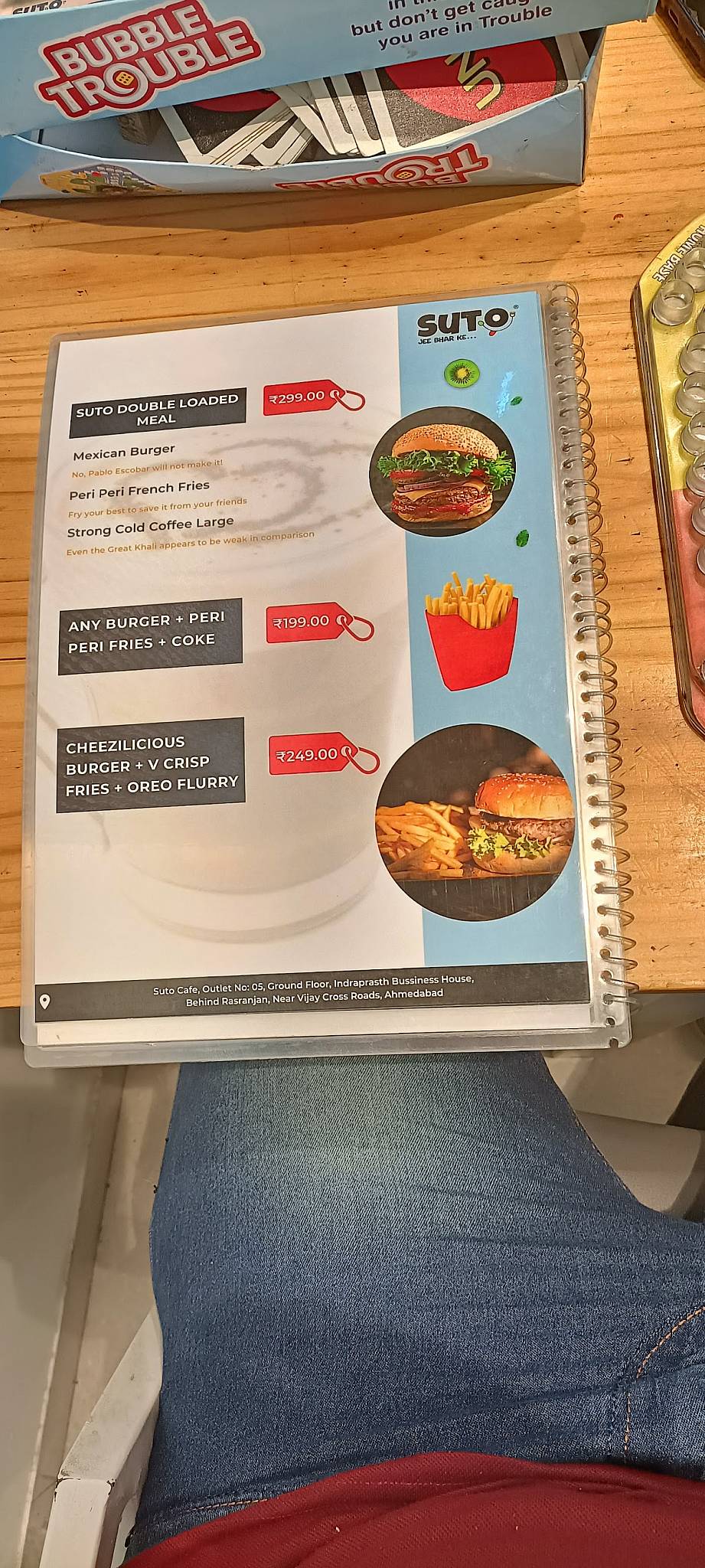 Menu at Suto Cafe Vijay Cross Road Navrangpura, Ahmedabad
