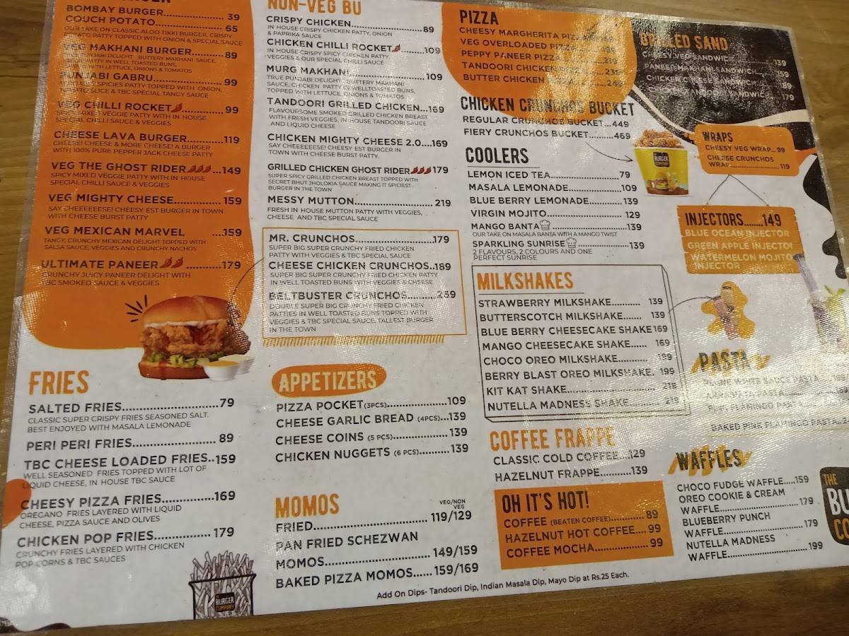 Menu at THE BURGER COMPANY, Allahabad, First Floor
