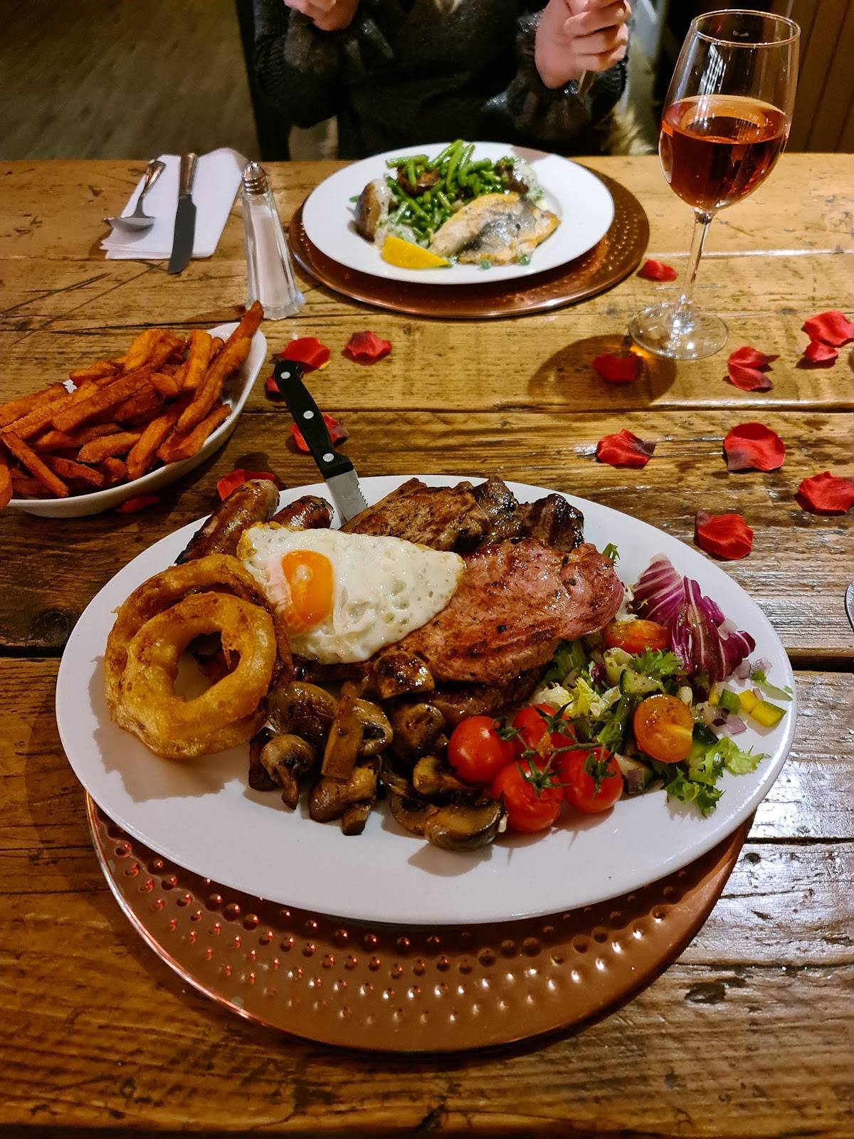 Menu at The Anchor Inn restaurant, Sutton Bridge