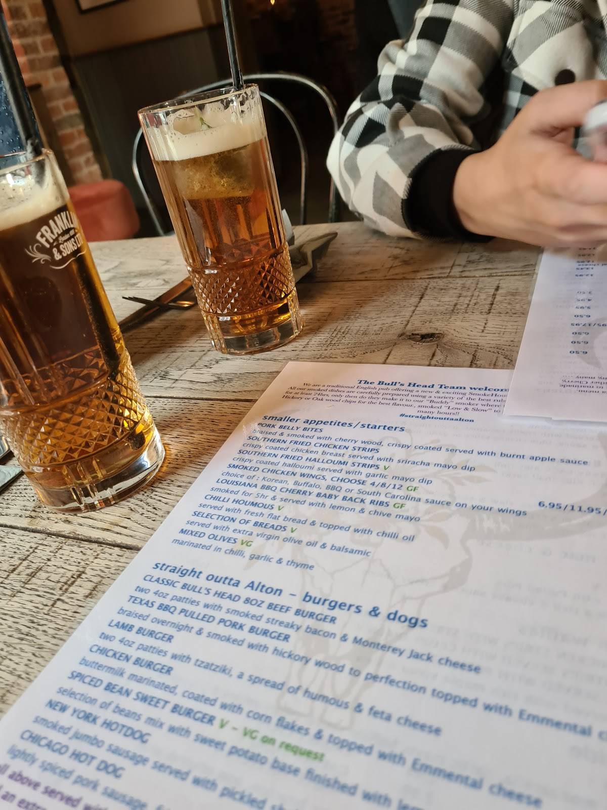 Menu at The Bulls Head Alton pub & bar, Alton