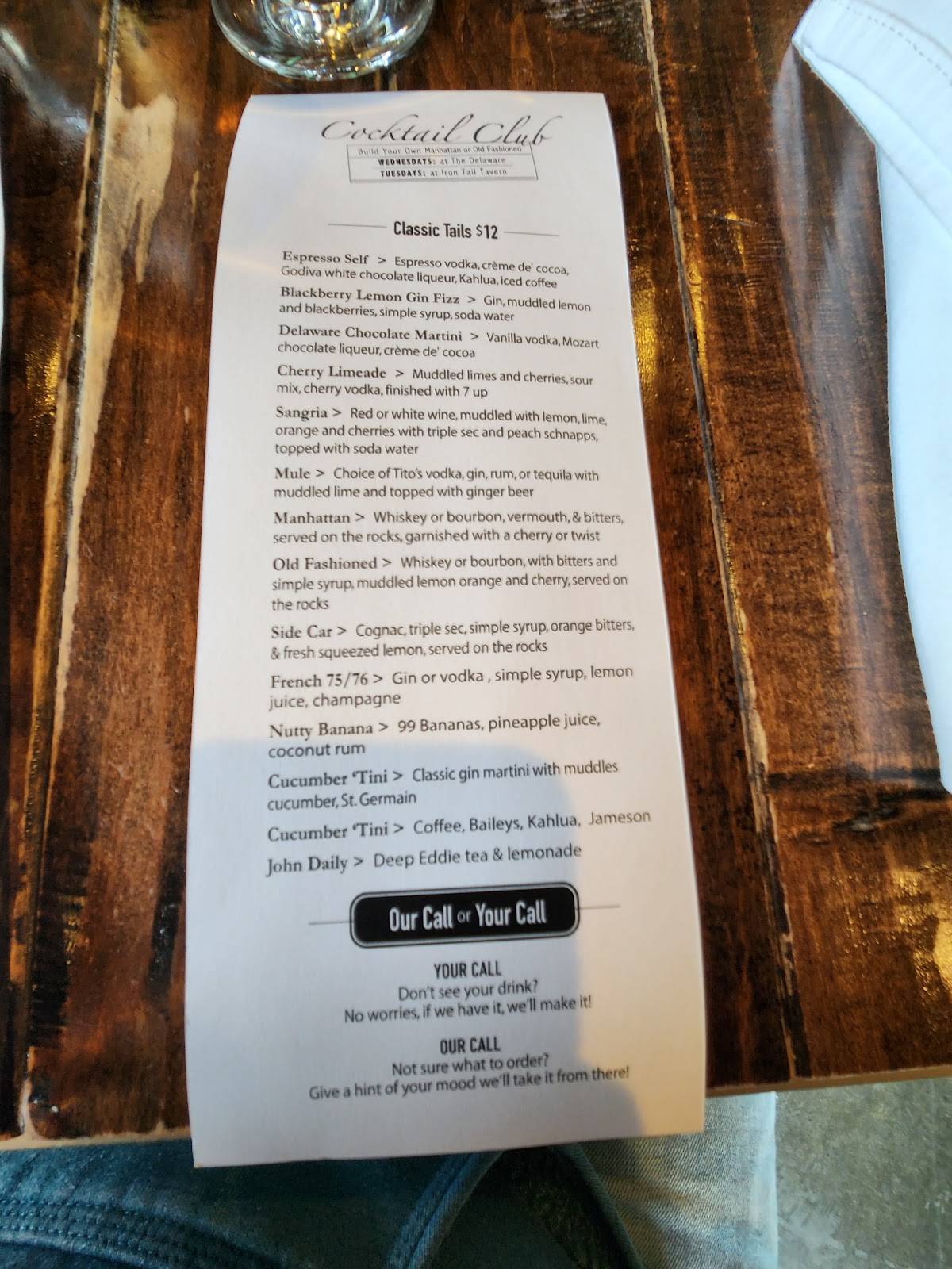 Menu at The Delaware Pub & Grill, Kenmore, Delaware Ave