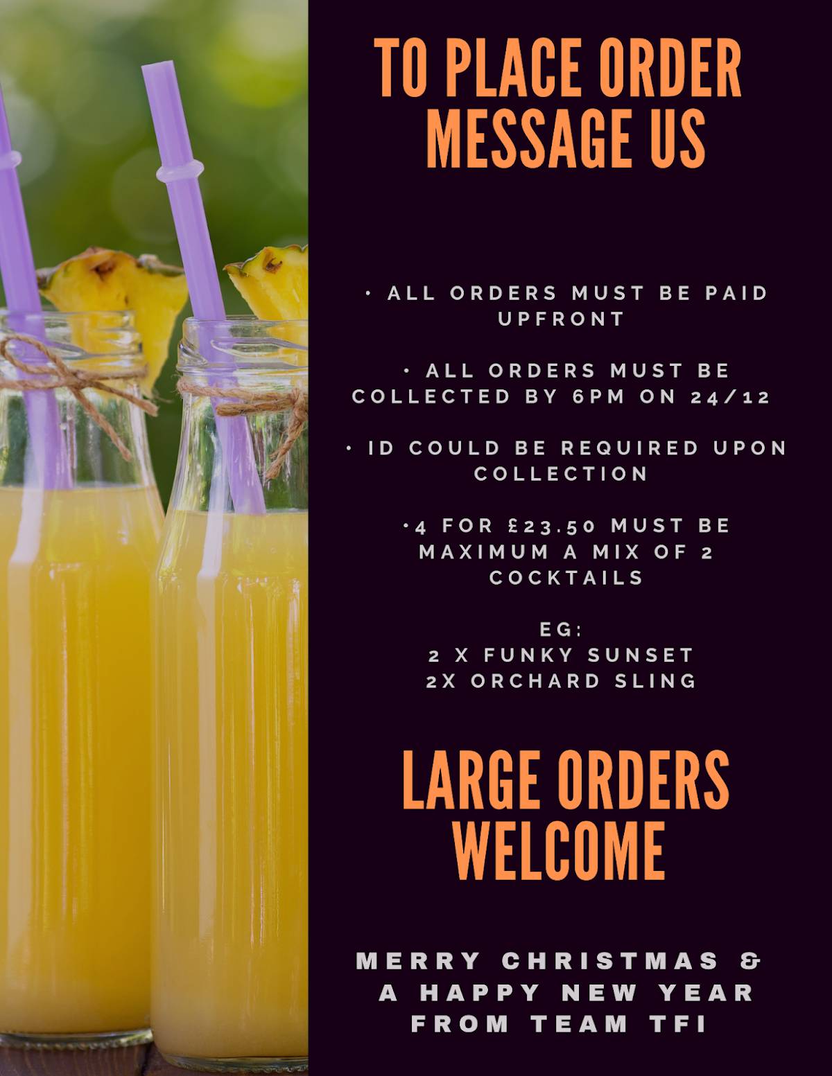 Menu at The Funky Indian Leeds restaurant, Pudsey