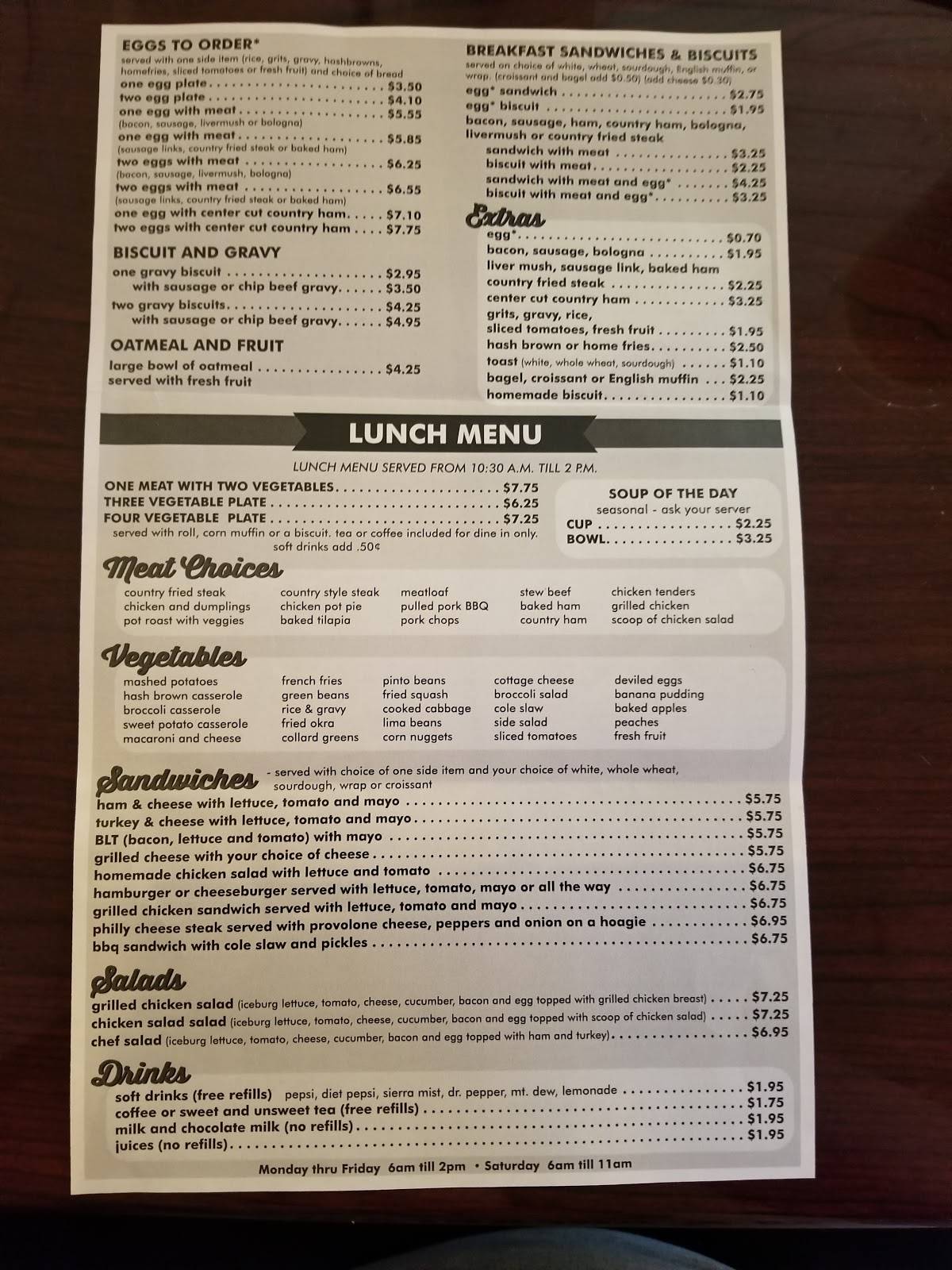 Menu at The Hen & Egg restaurant, Newton