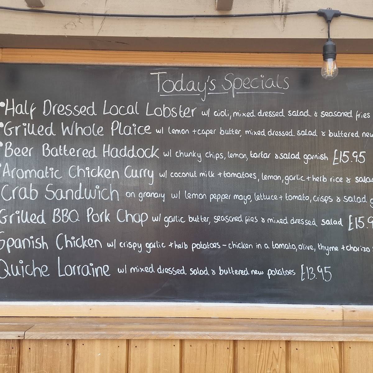 Menu at The Lobster Pot restaurant, Bognor Regis