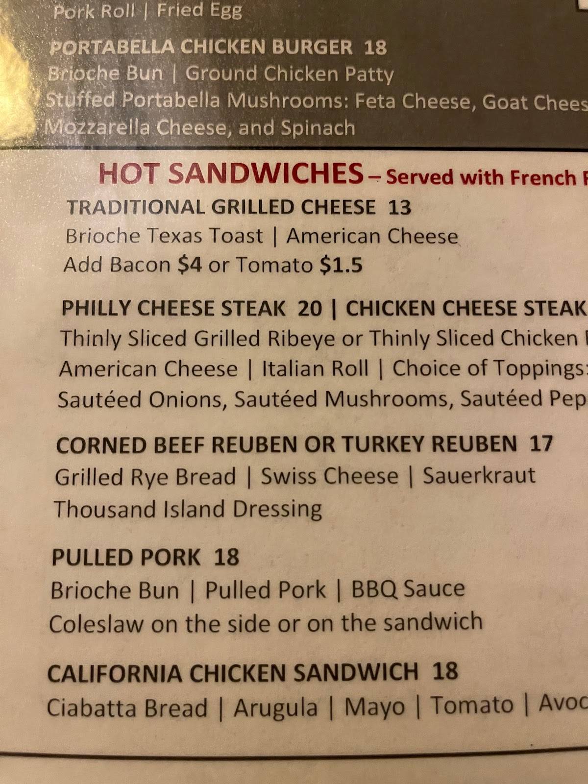 Menu at The Metropolitan restaurant, Atlantic City, Borgata Hotel