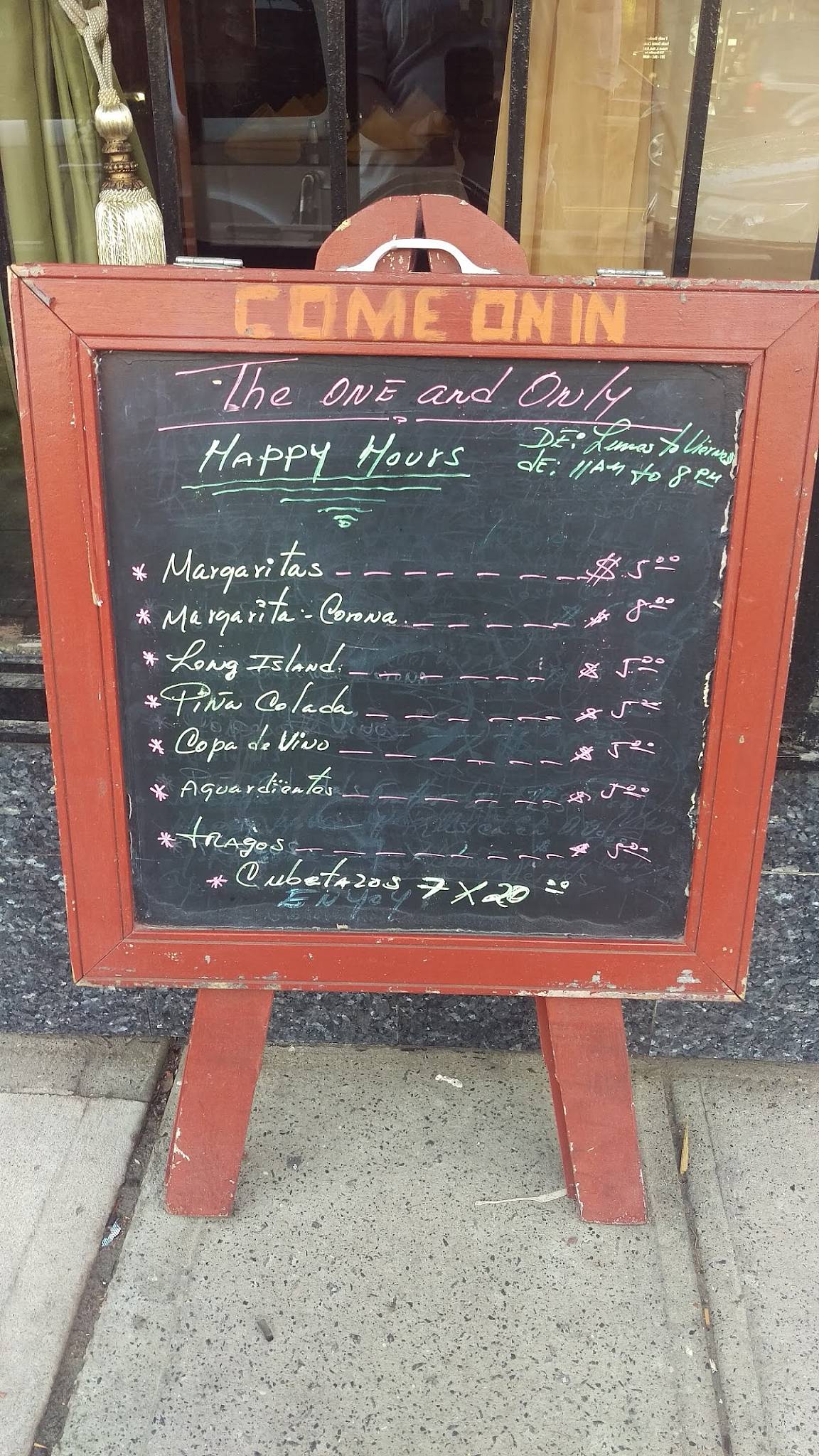 Menu at The One & Only pub & bar, North Bergen, Bergenline Ave