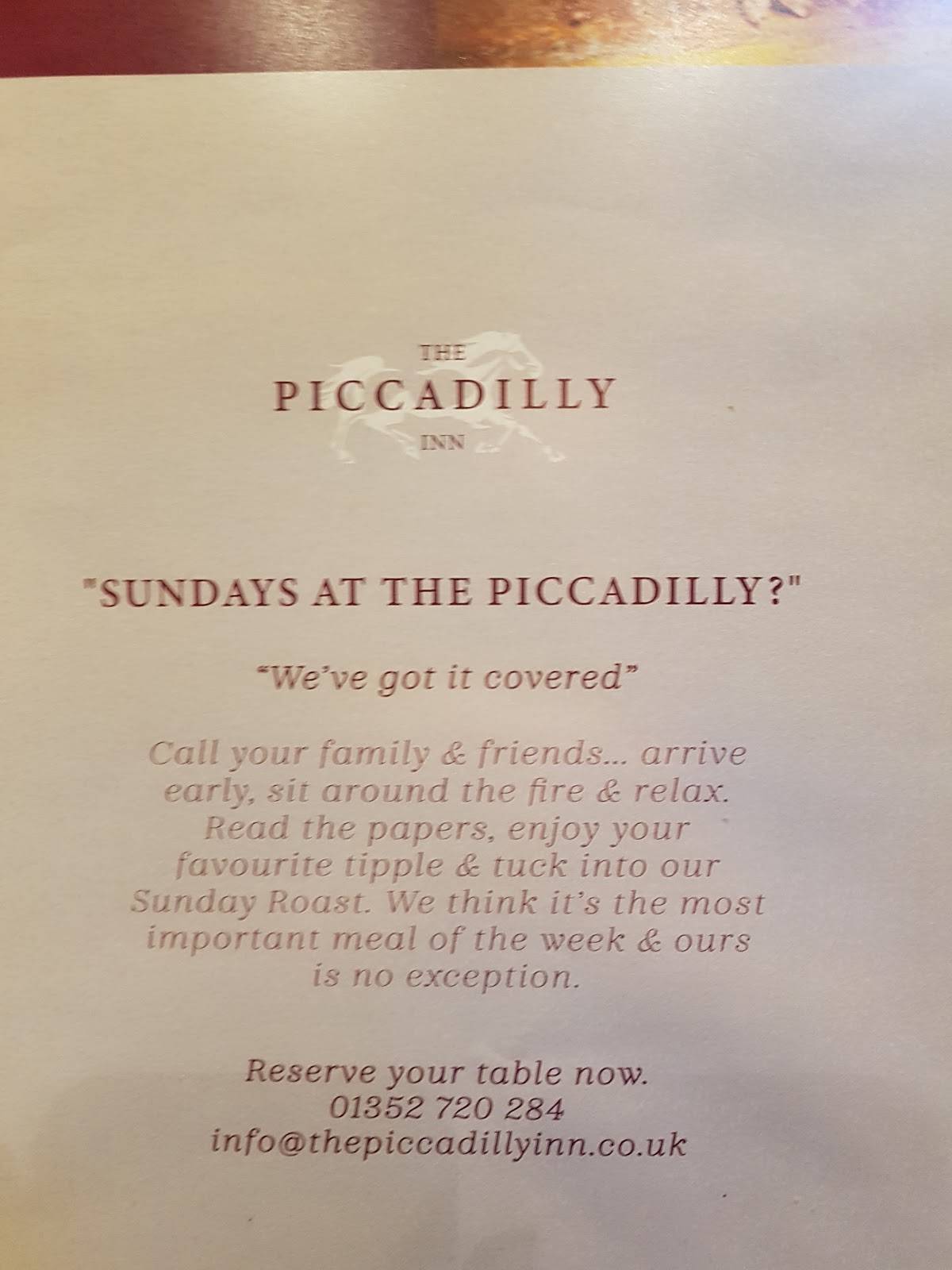 Menu at The Piccadilly Inn pub & bar, Caerwys