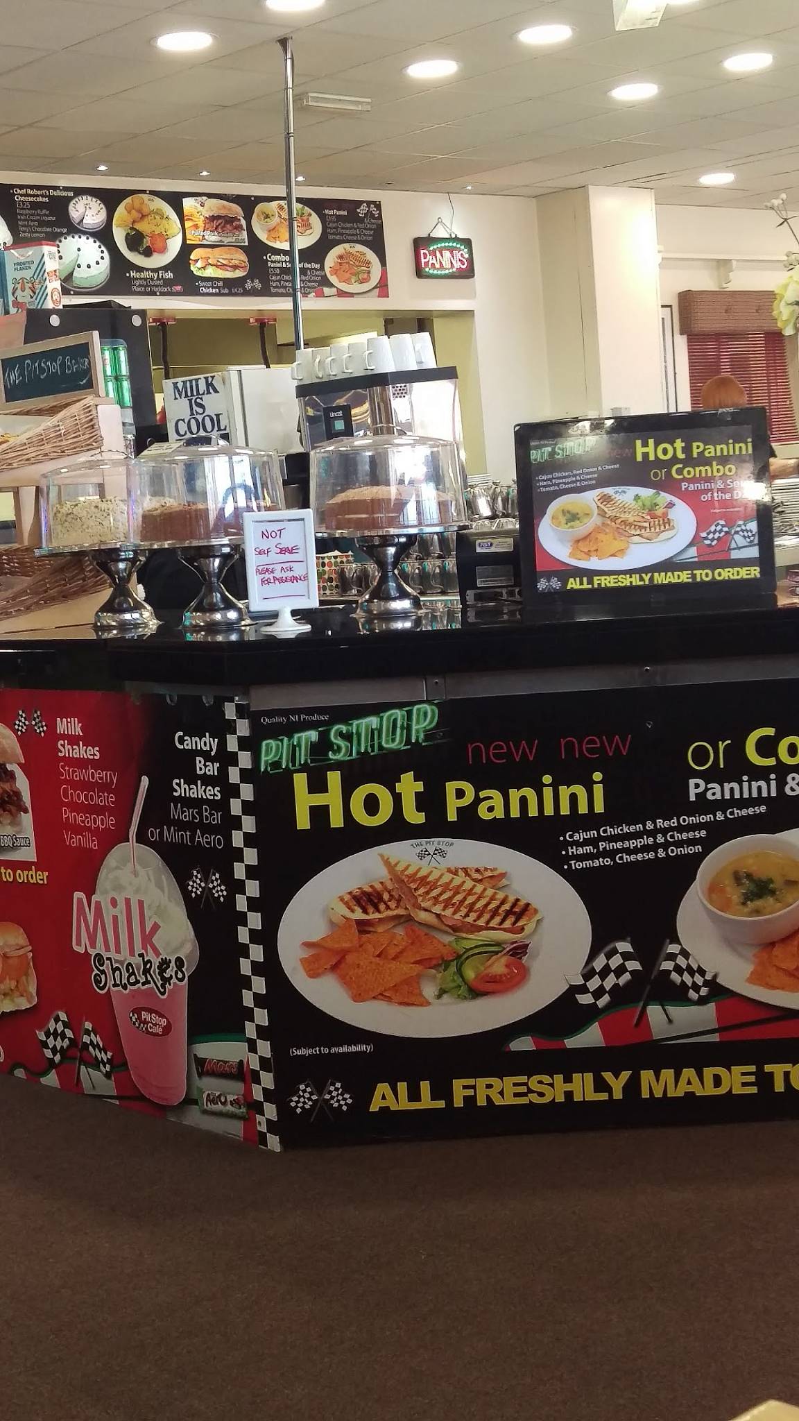 Menu at The Pit Stop Cafe, Bangor