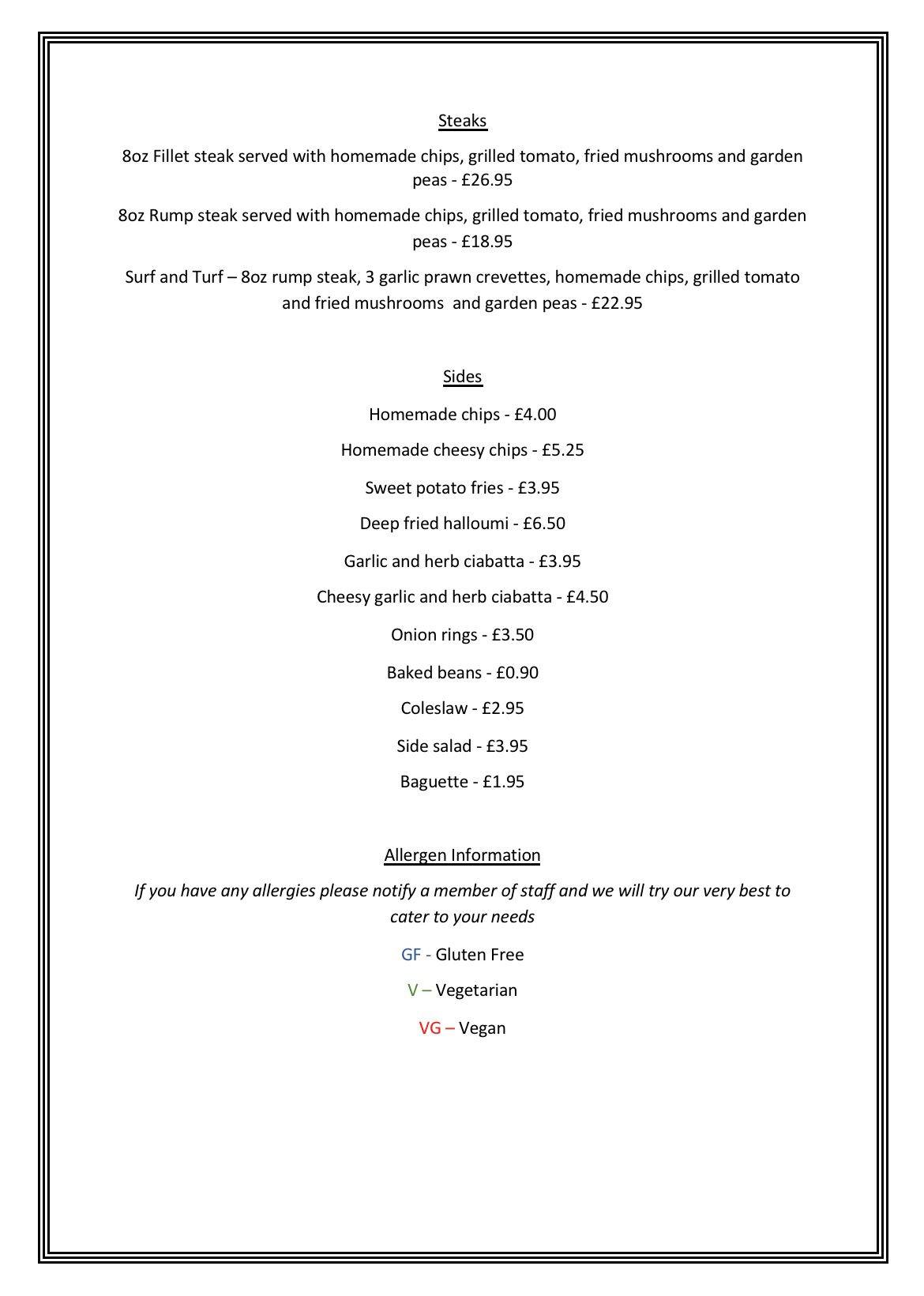 Menu at The Red Dog pub & bar, Rochester