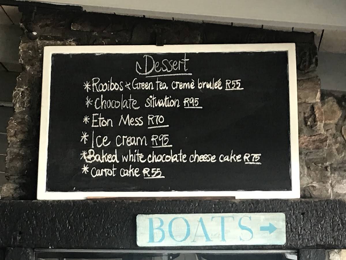 Menu at The Rock Restaurant, New Harbour Hermanus, Hermanus, New Harbour