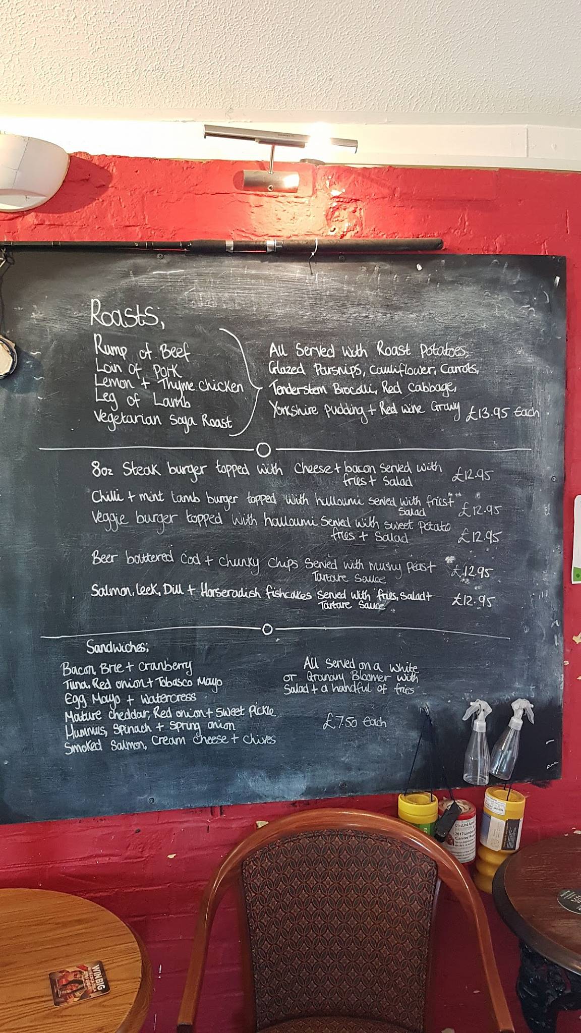 Menu at The Waterfront Bar And Bistro, Pewsey