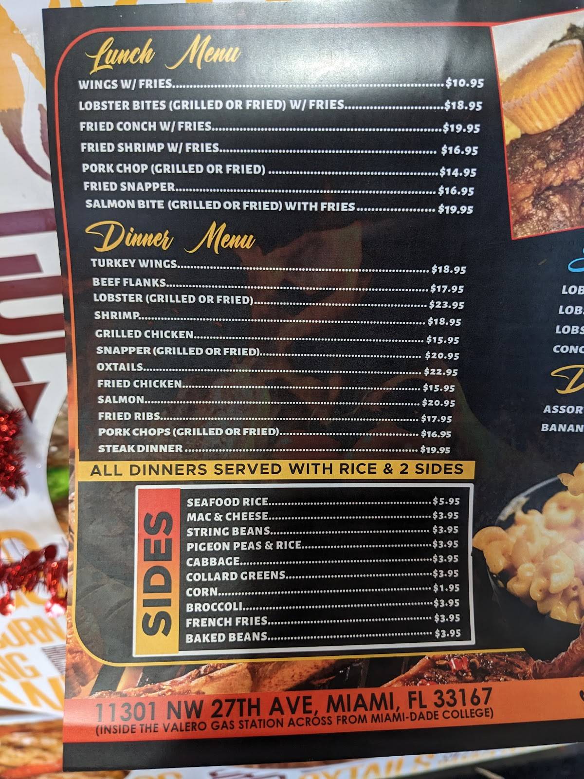Menu at Tippy's Restaurant, Miami, NW 27th Ave