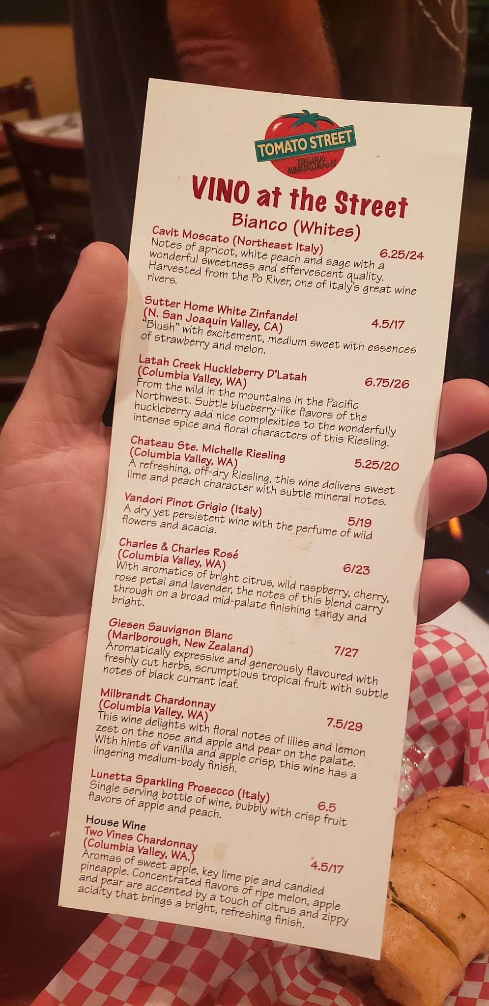 Menu at Tomato Street North Division pizzeria, Spokane, N Division St