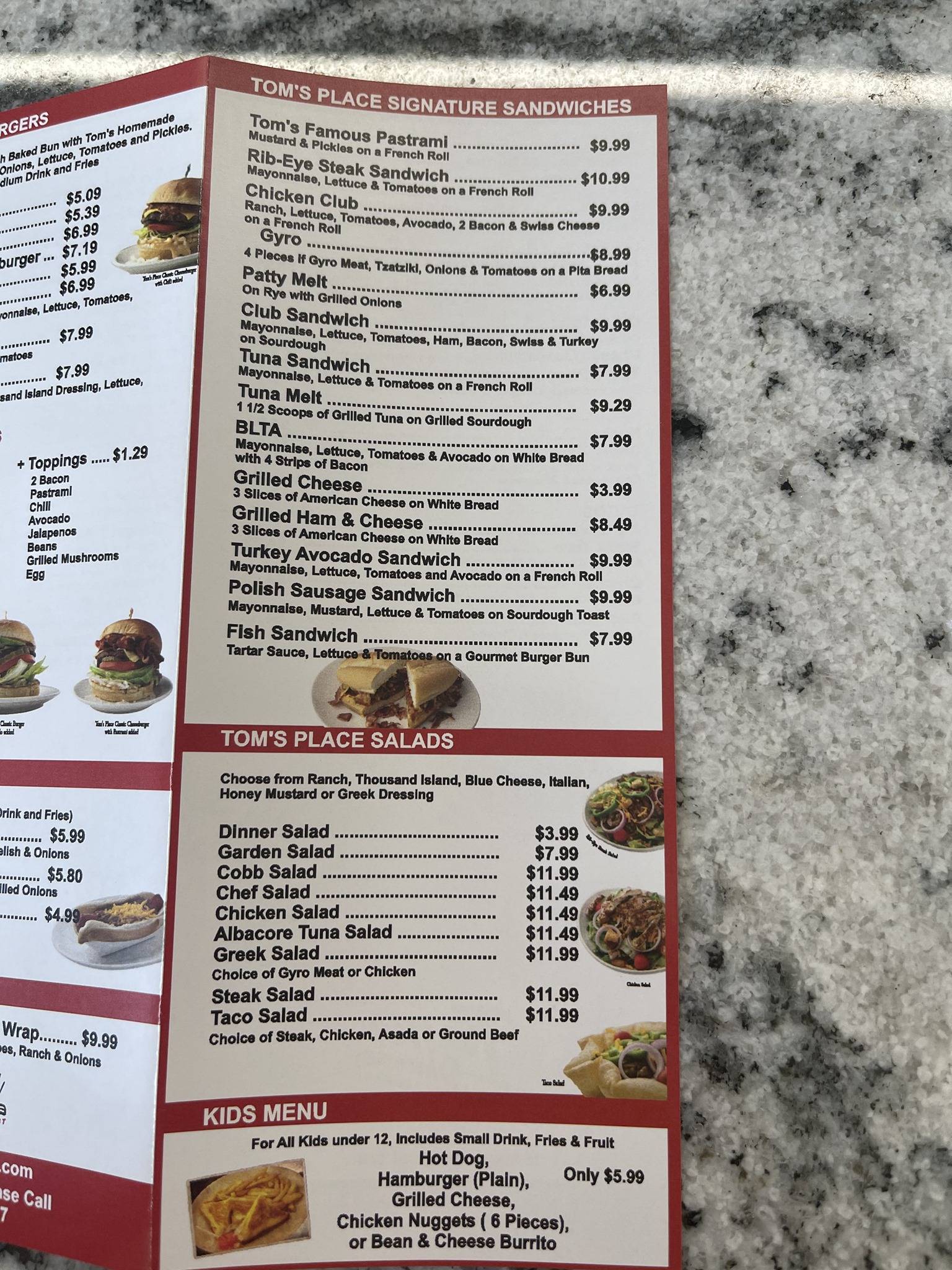 Menu at Perry's Place restaurant, Anaheim, E La Palma Ave